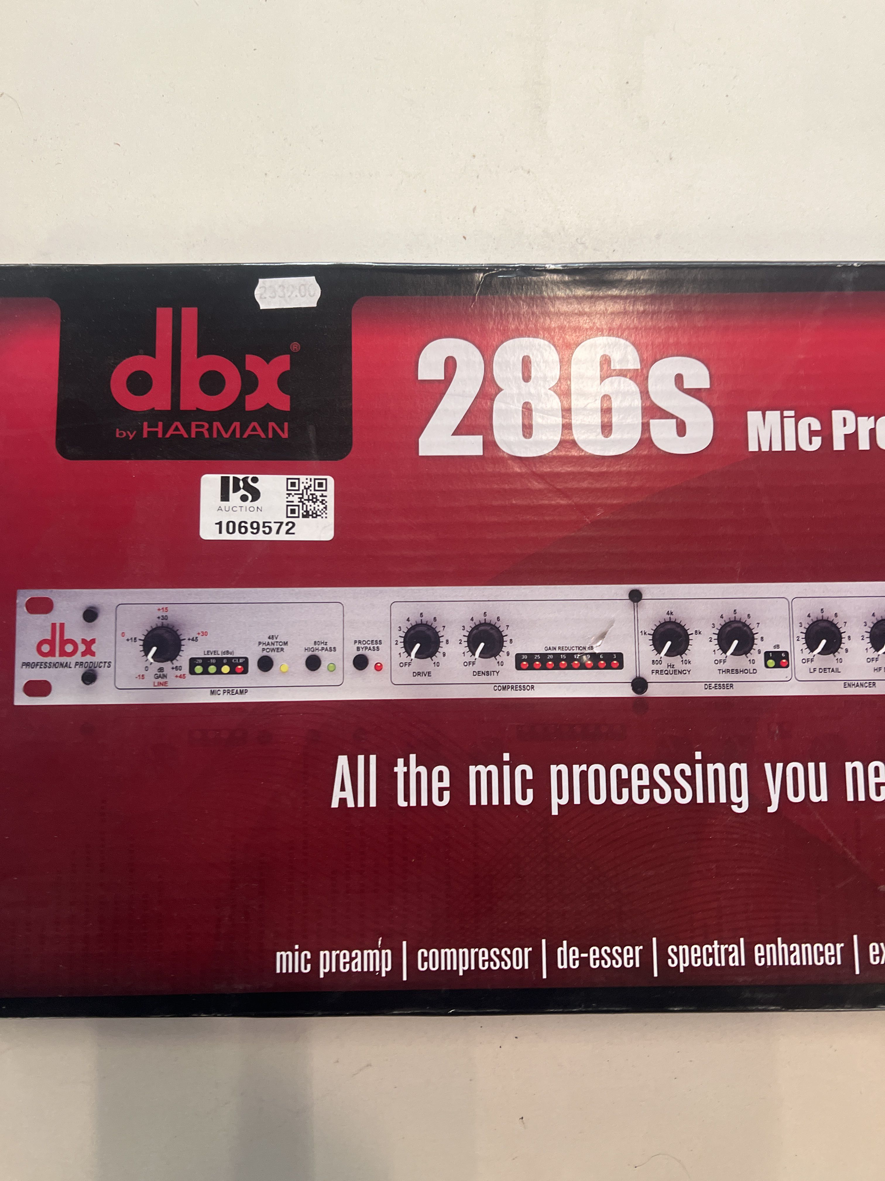 Dbx 286s micpreamp/processor - Auktioner online - Nätauktioner & Konkursauktioner | PS Auction