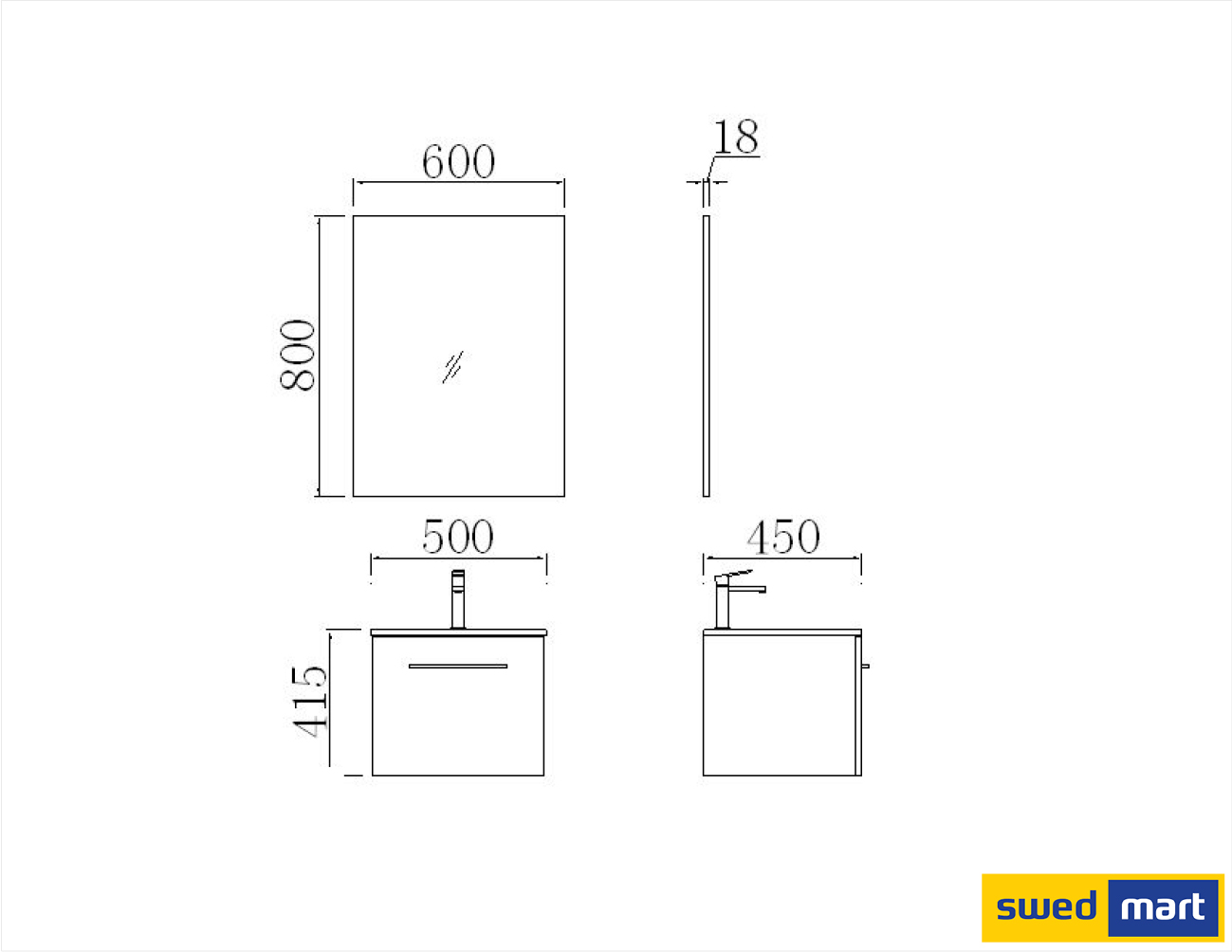 Ana vit 50 cm Kommod sw254 utan handfat - Auktioner online ...