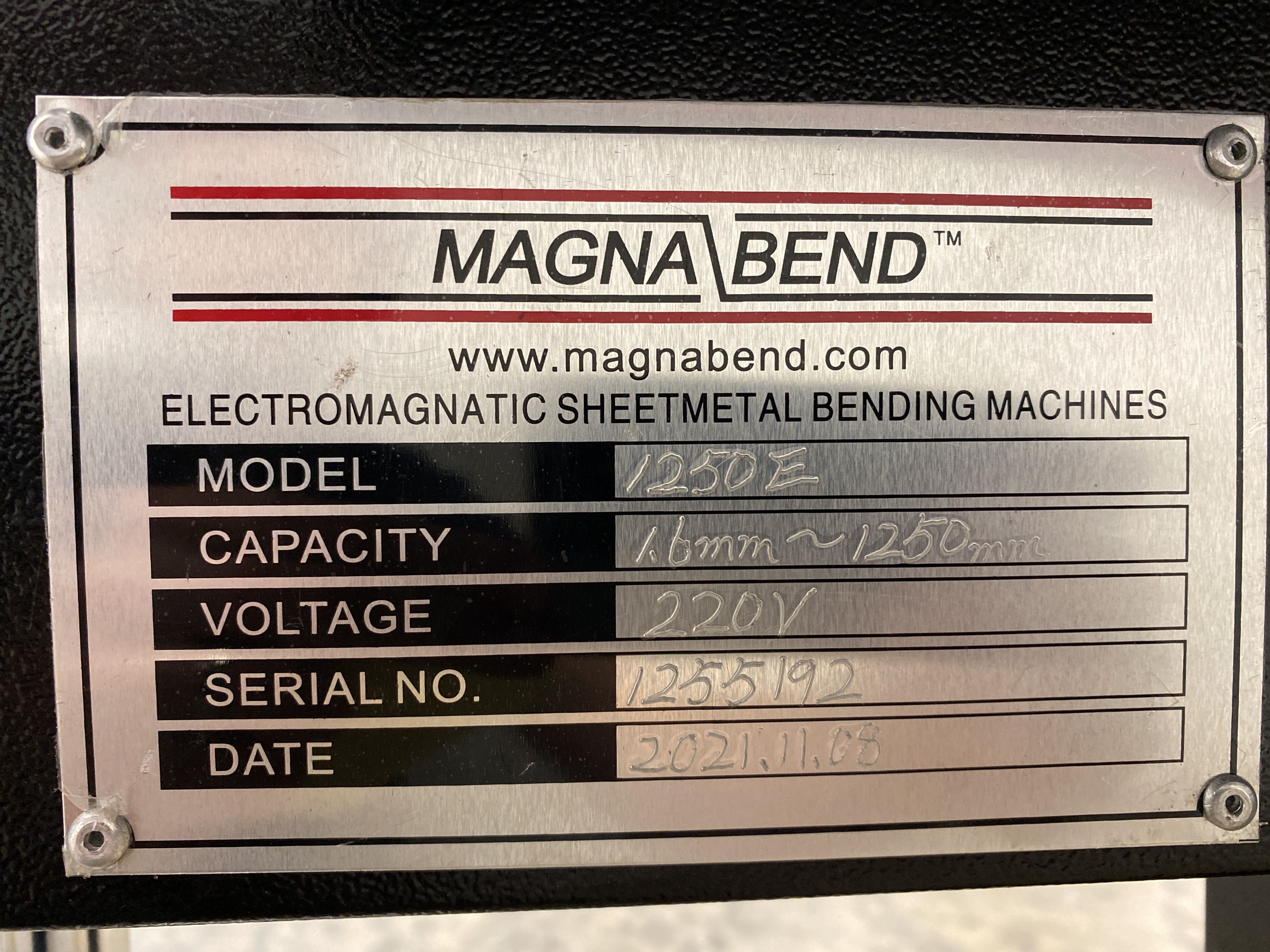 Folding machine Magnabend 1250E - PS Auction - We value the future ...