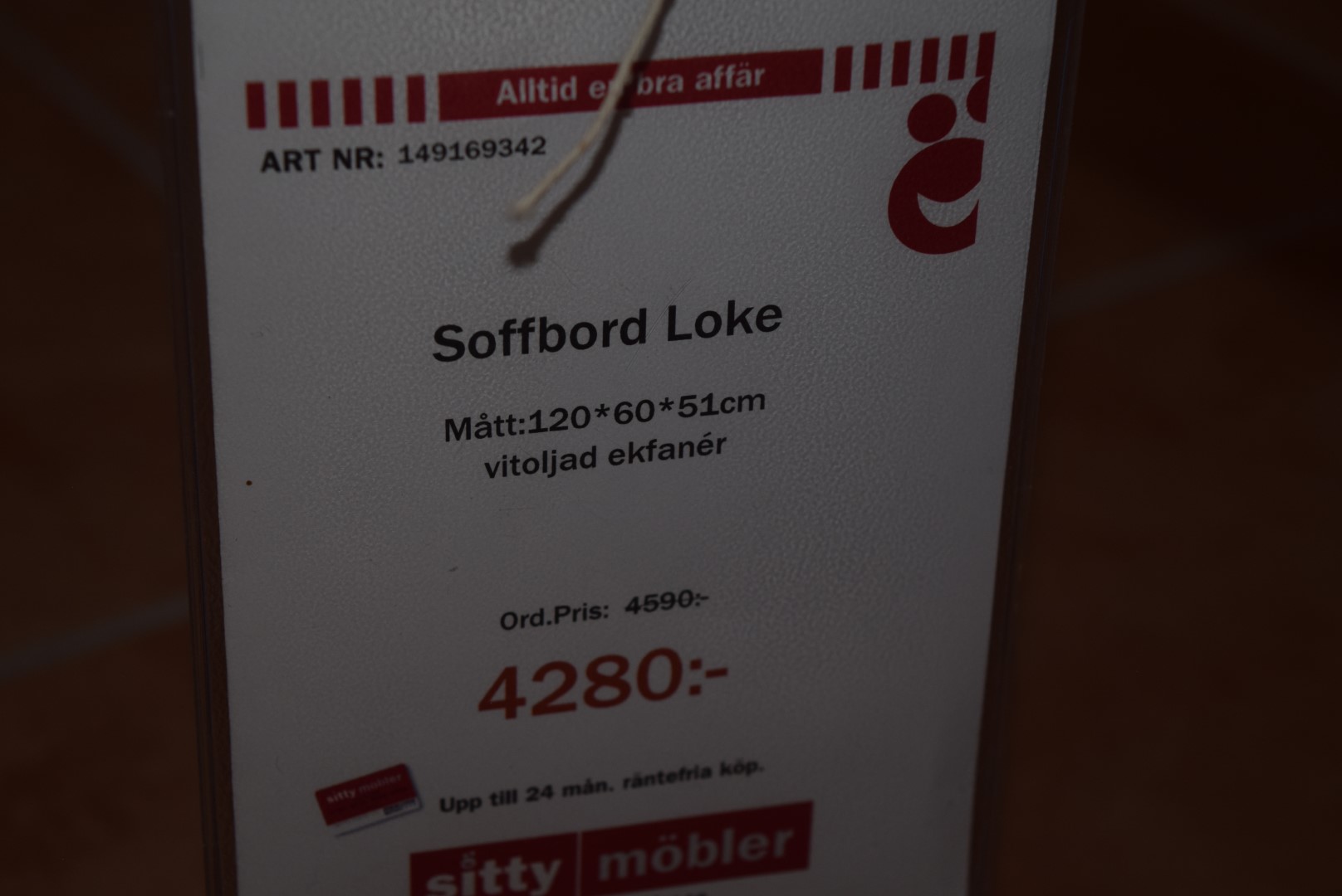 Coffee table Loke 120x60x51 cm - PS Auction - We value the future ...