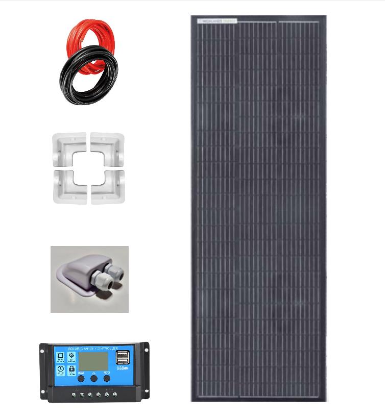 Solar cell package 160 W for boat, caravan or mobile home - PS Auction ...