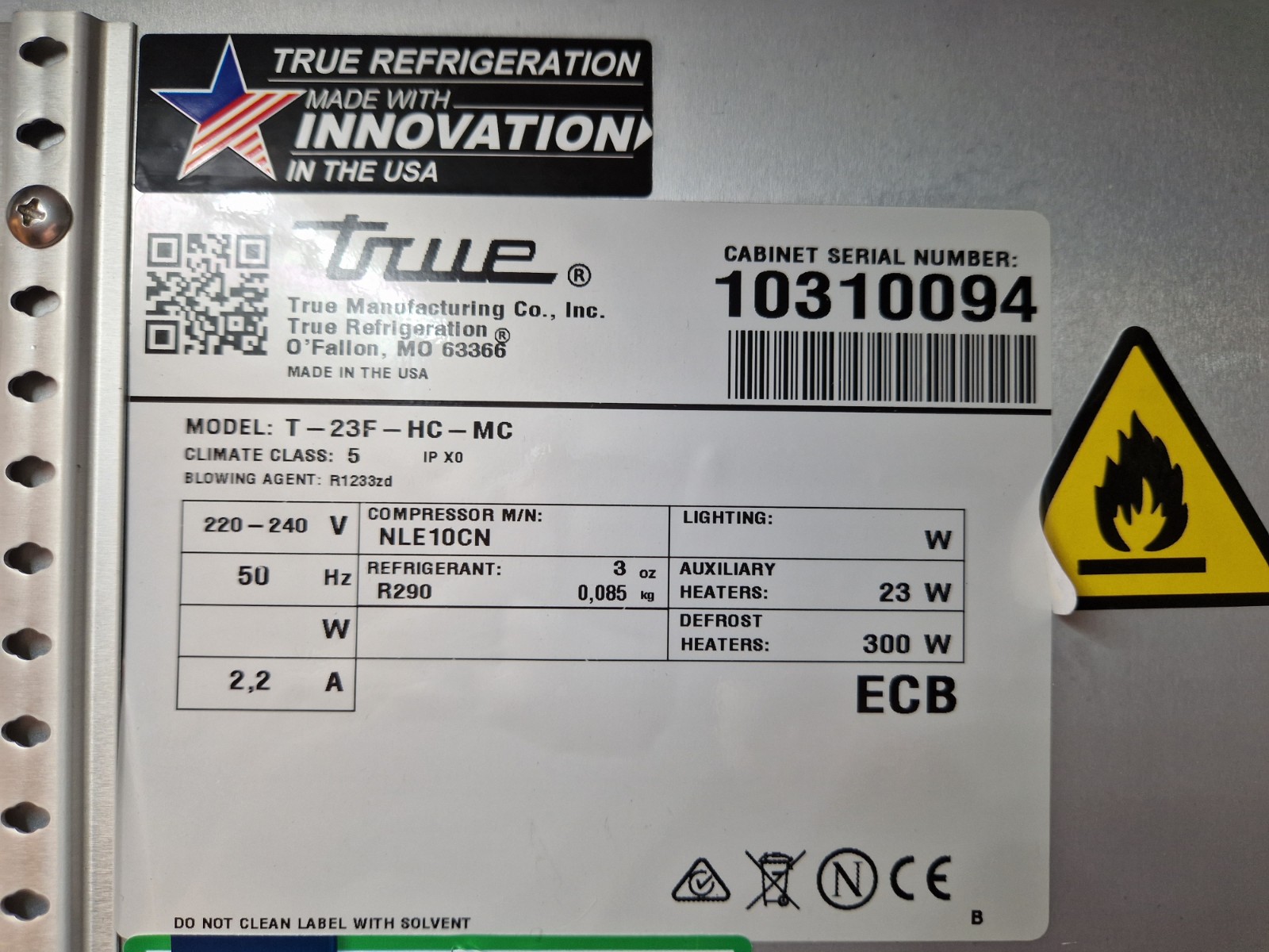 Stainless steel refrigerator True T-23-HC - PS Auction - We value the ...