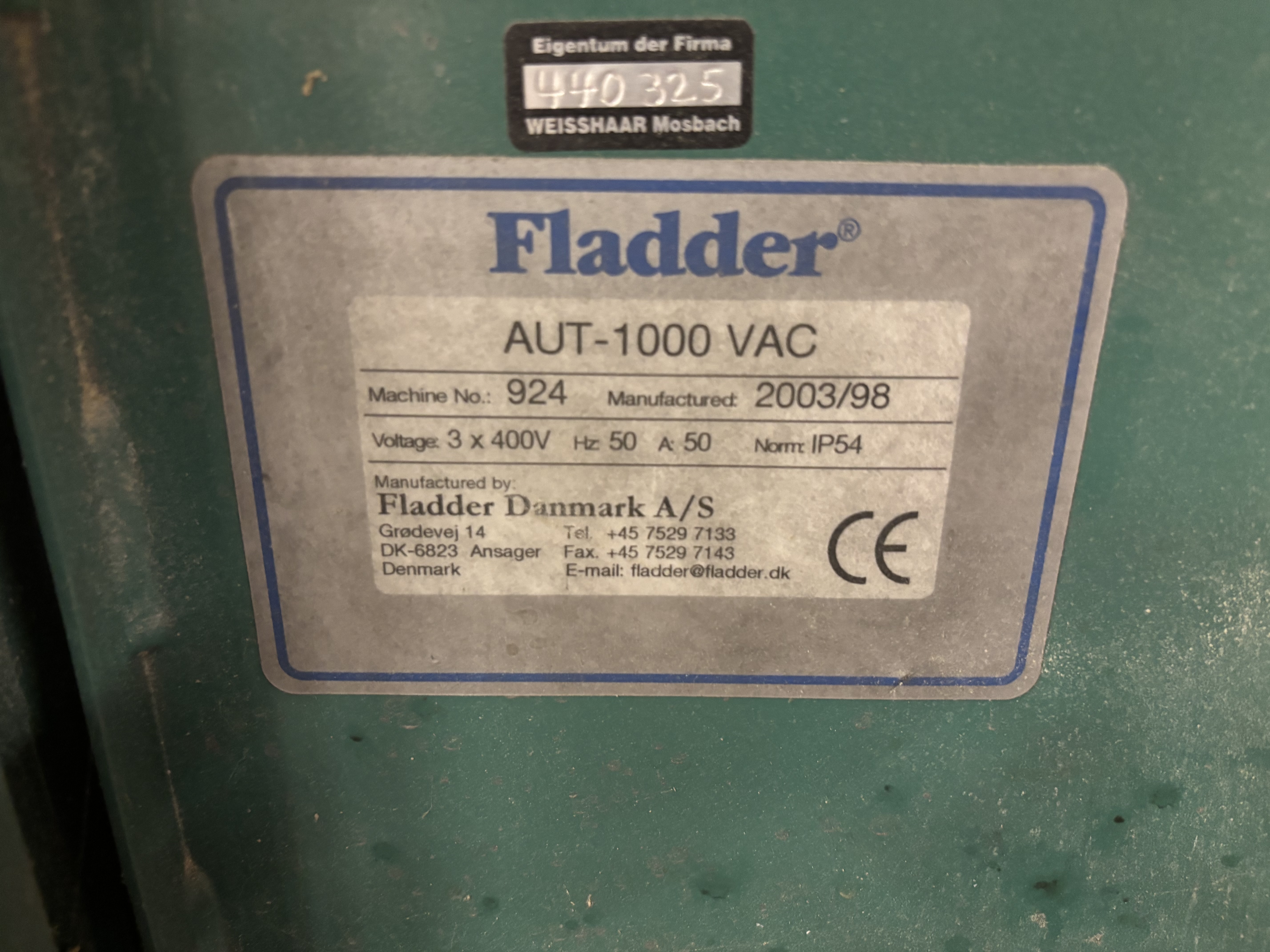 Avgradningsmaskin med utsug – Fladder AUT-1000 VAC – 2003/98 ...