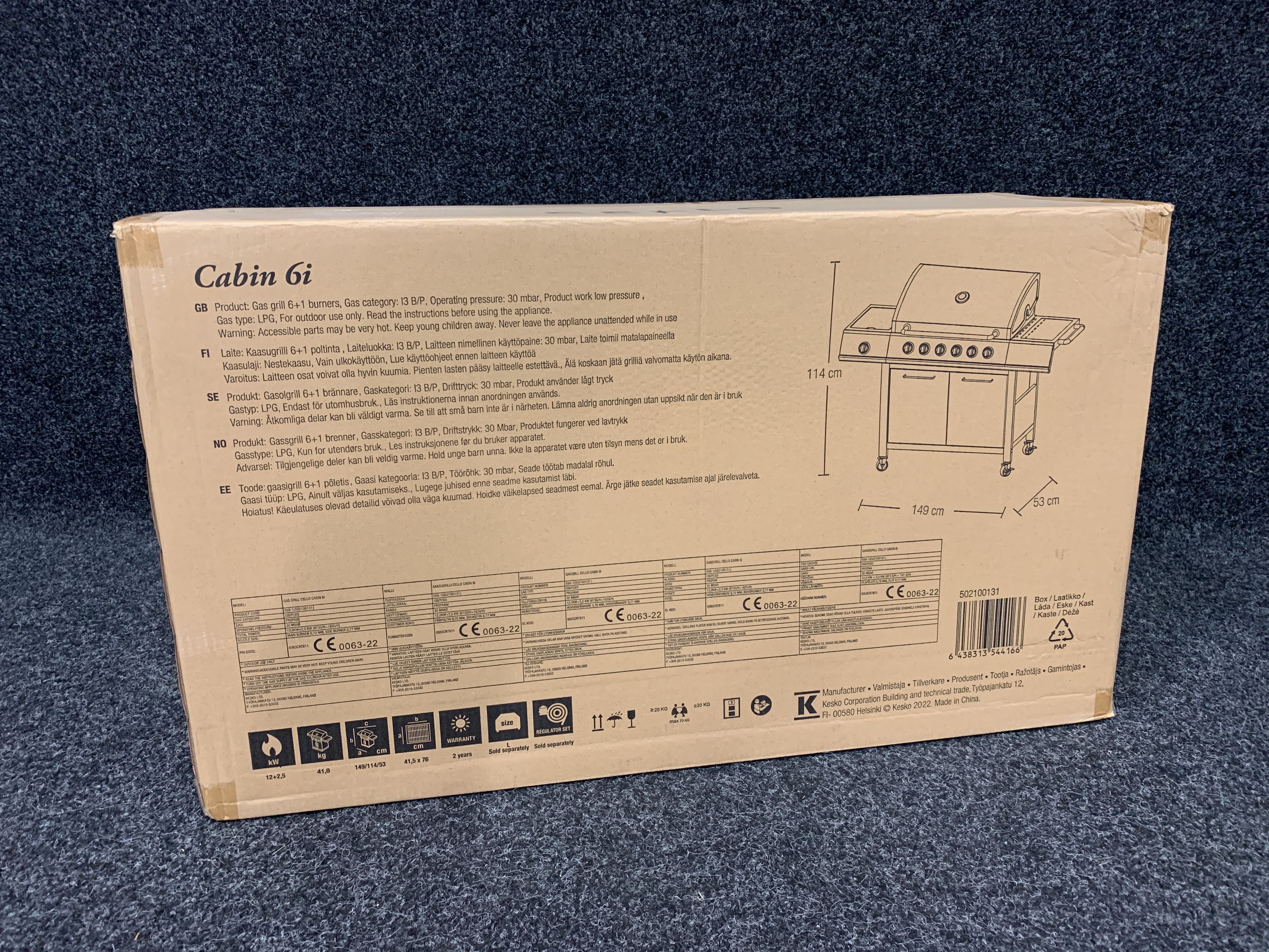 Gasolgrill Cello Cabin 6L - Auktioner online - Nätauktioner ...