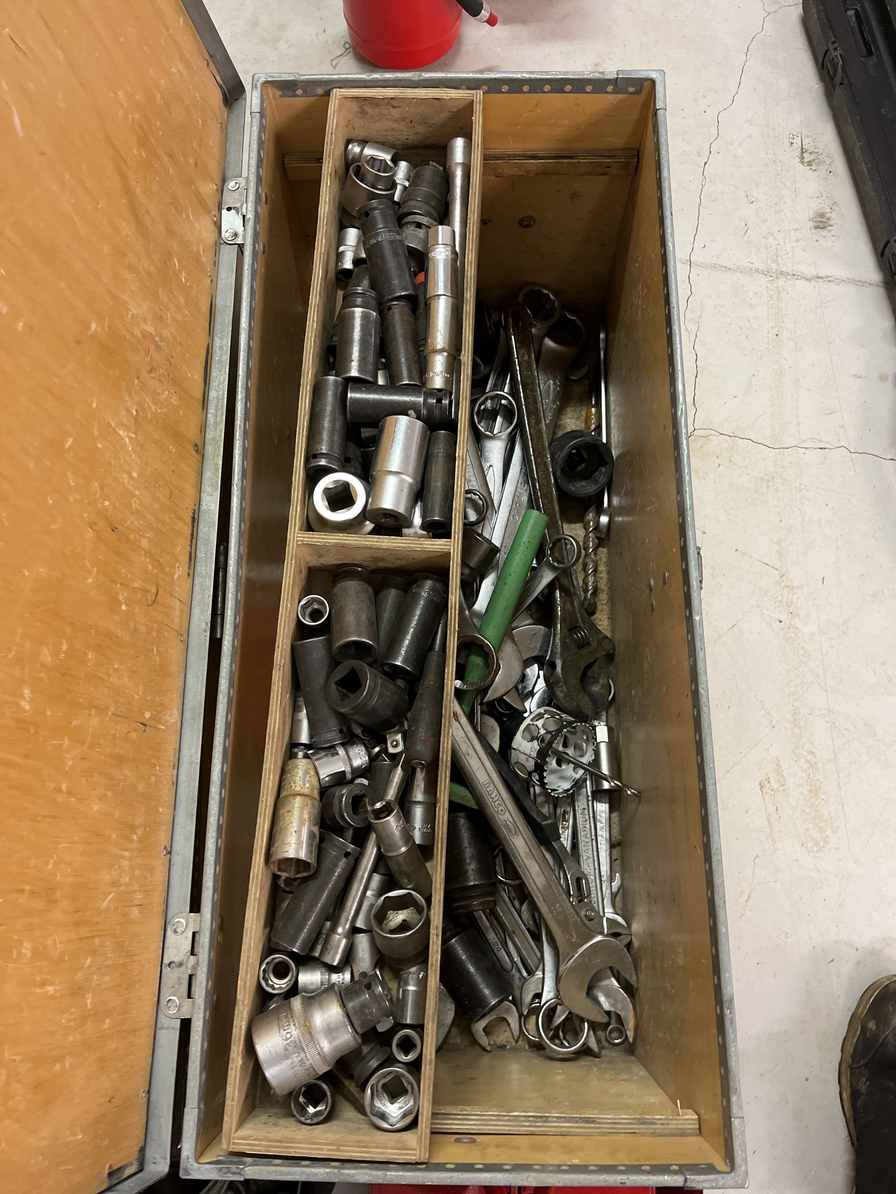 Construction boxes with sockets and various tools - PS Auction - We ...