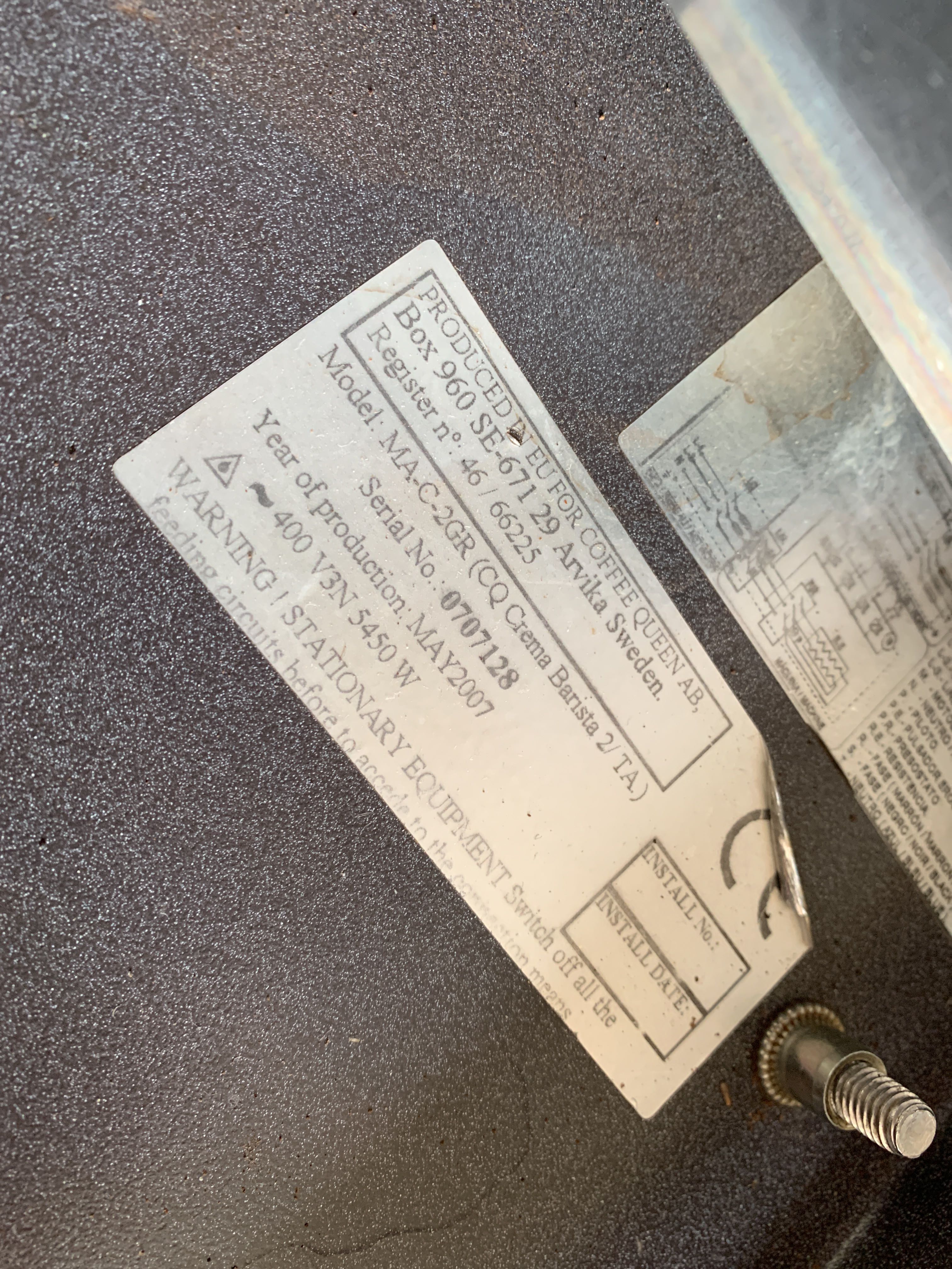 Espressomaskin Coffee Queen Crema Barista 2 MA-C-2GR - Auktioner online ...