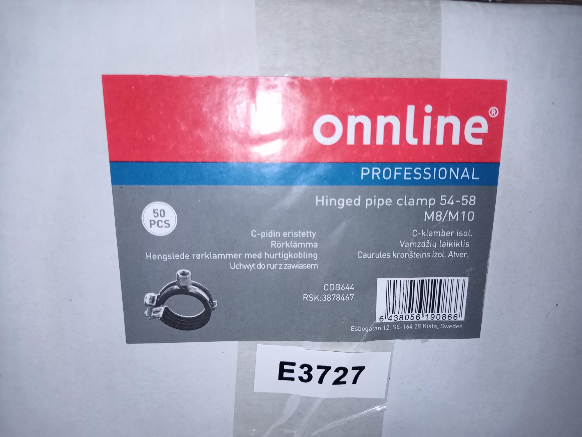 Tube clamps rubber-coated M8 / M10 54-58mm, 200 pieces - PS Auction ...