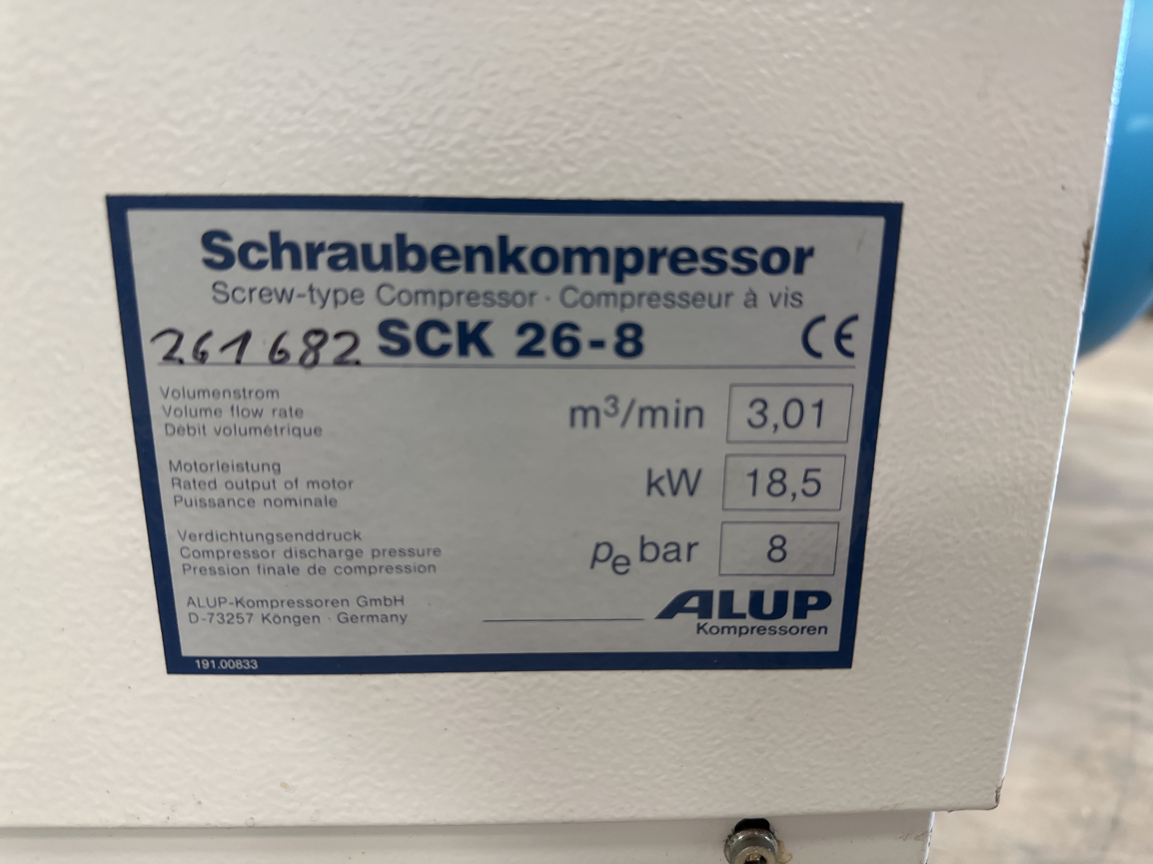 Screw compressor ALUP SCK 26-8 - PS Auction - We value the future ...