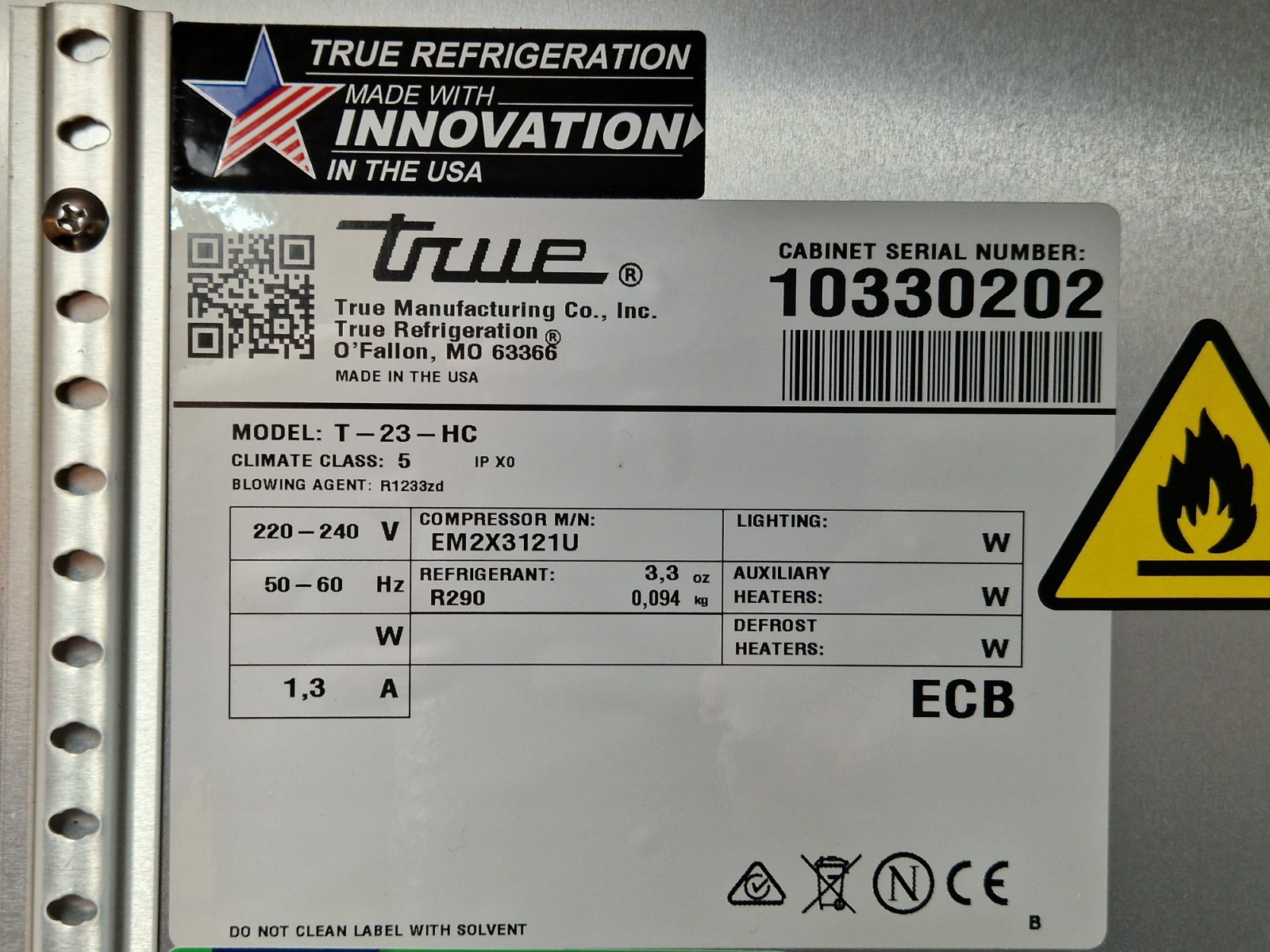 Stainless steel refrigerator True T-23-HC - PS Auction - We value the future - Largest in net ...