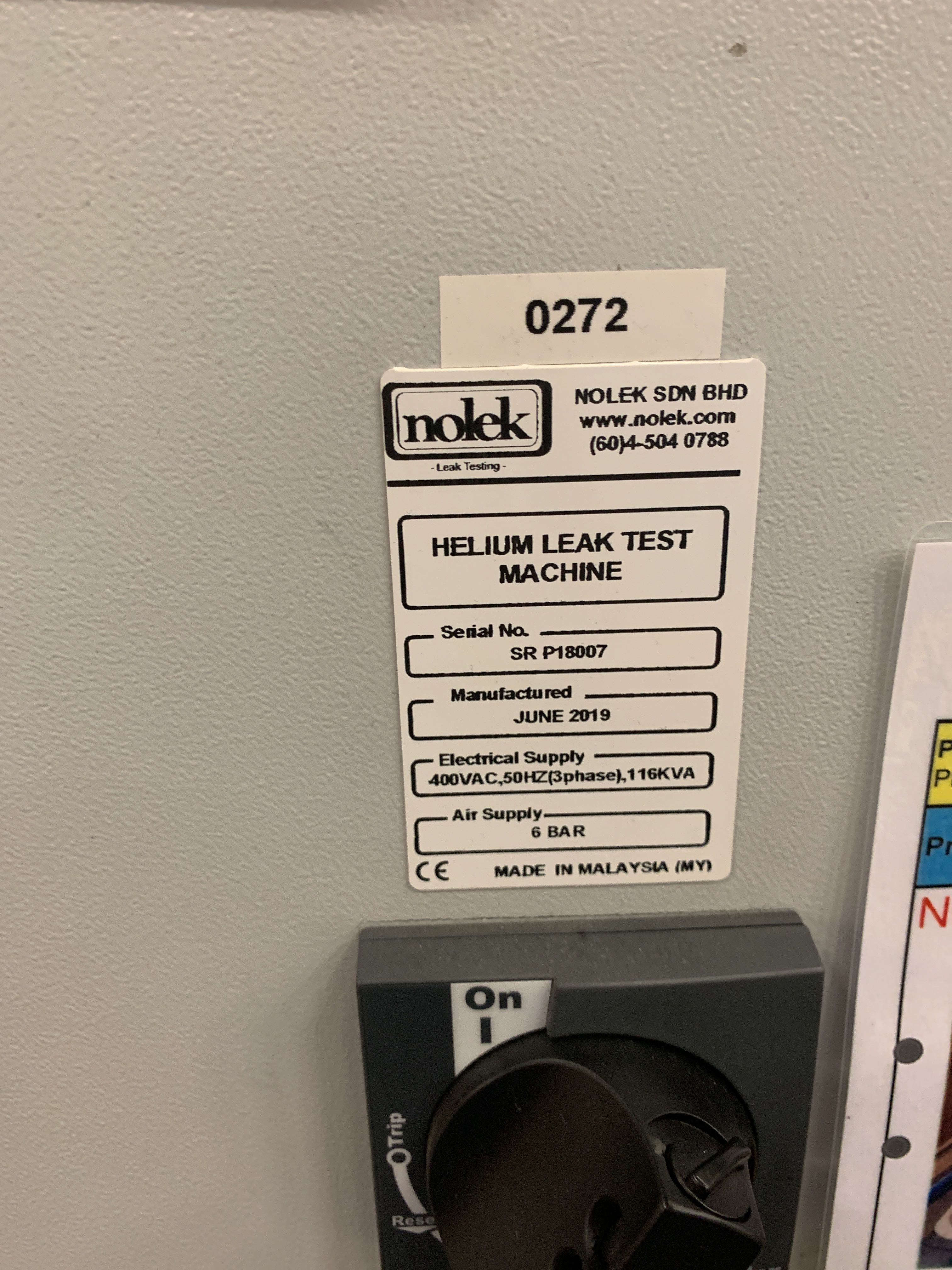 Helium leak detector Nolek -2019 - PS Auction - We value the future ...