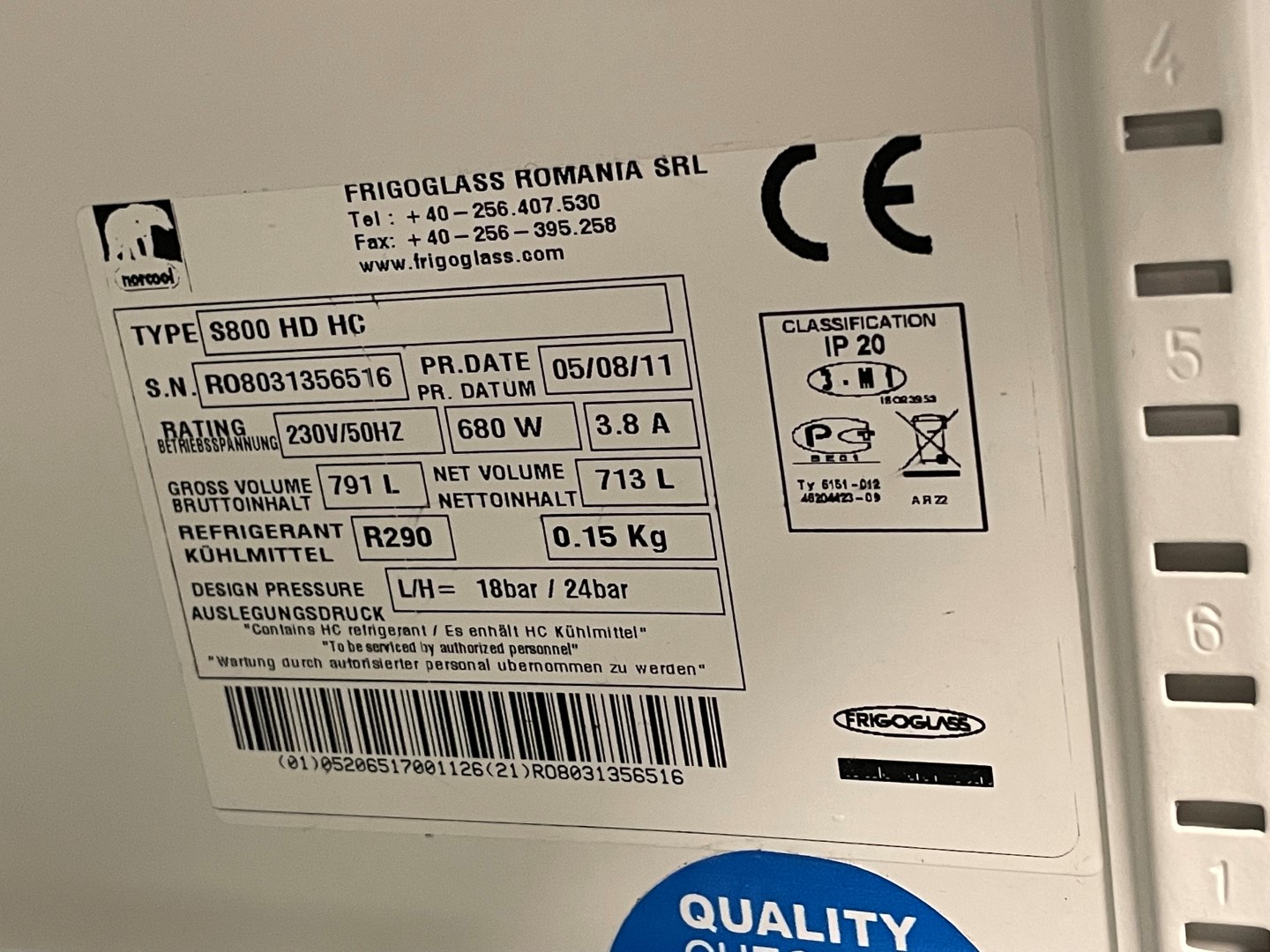 Drink cooler Norcool S800 HD HC 713L -2011 - PS Auction - We value the ...