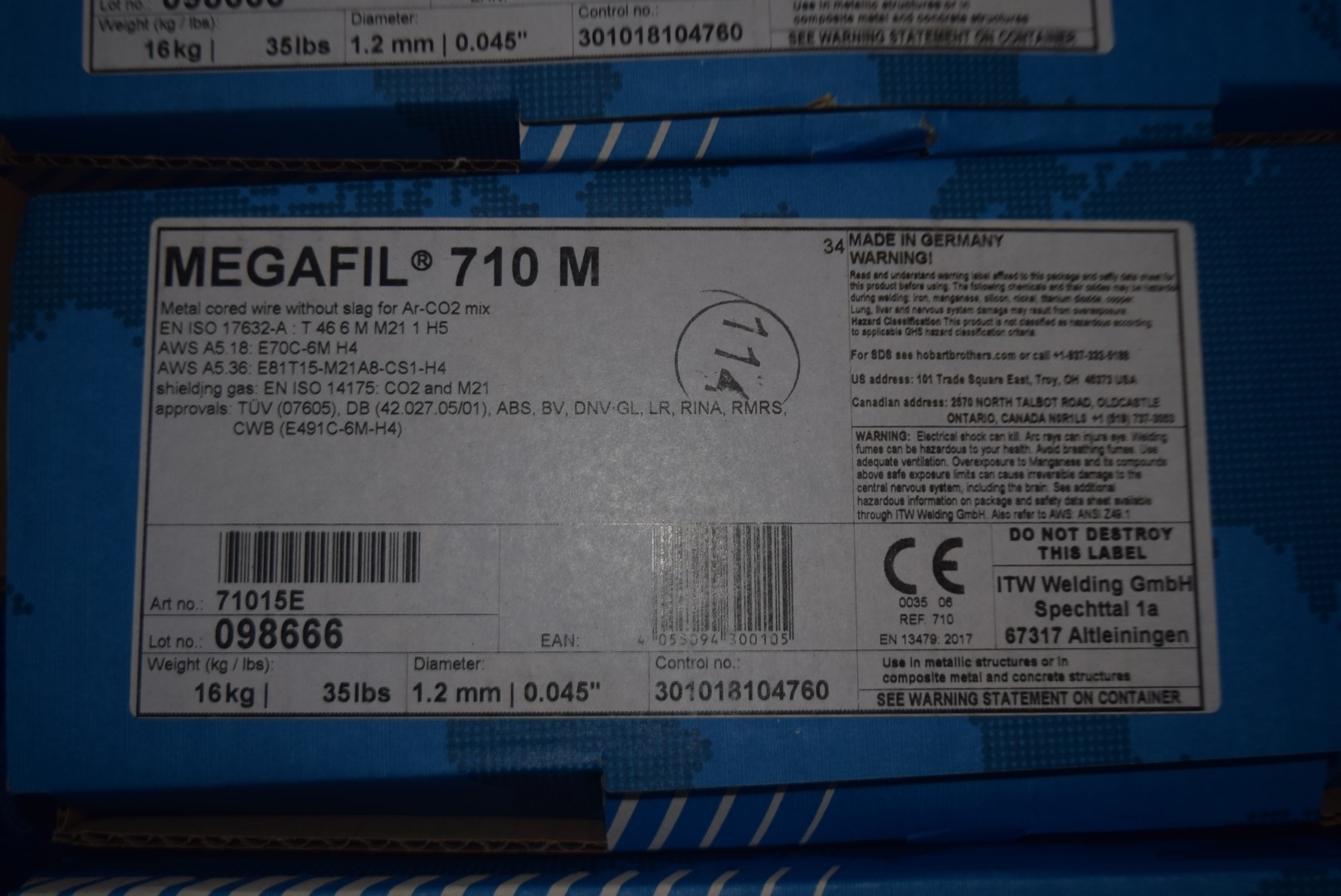 Pipe electrodes Elga Megafil 710 M (1.2 mm) - 17 packages - PS Auction ...