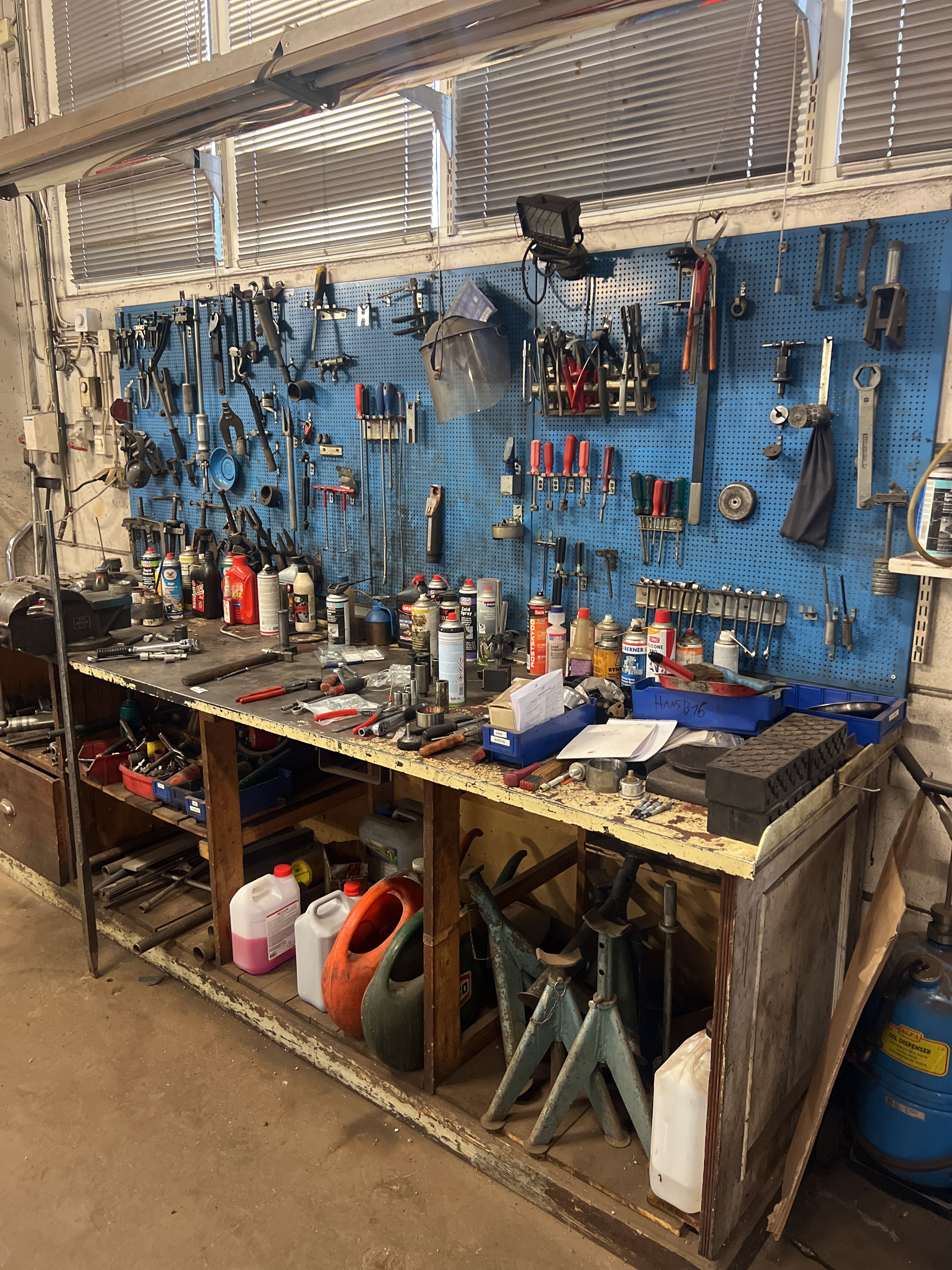 Workbench and tool board with contents - PS Auction - We value the ...