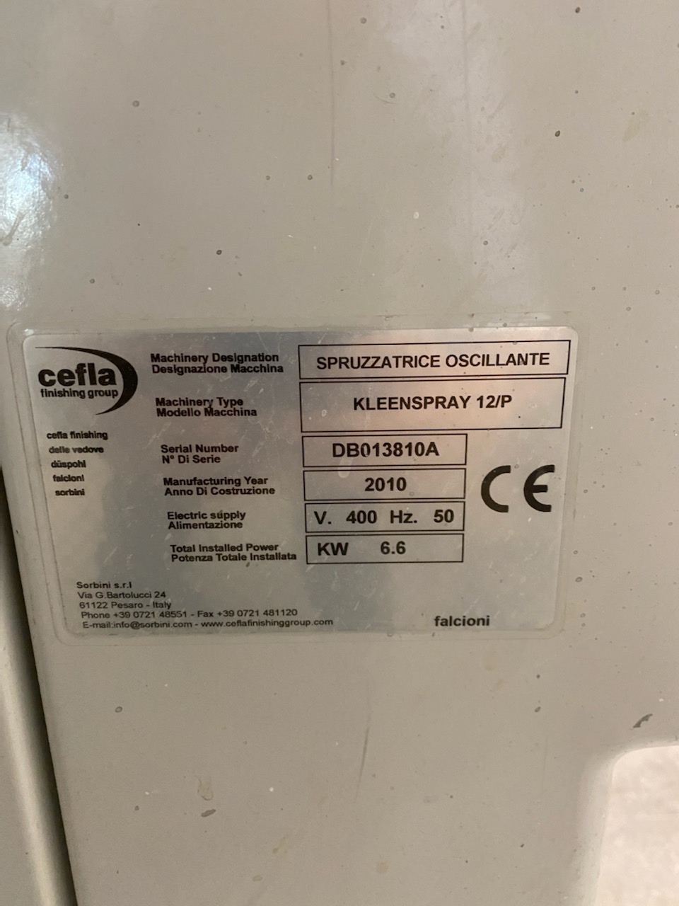 Cefla sprayer, Kleenspray 12 / P, year model 2010 - PS Auction - We ...