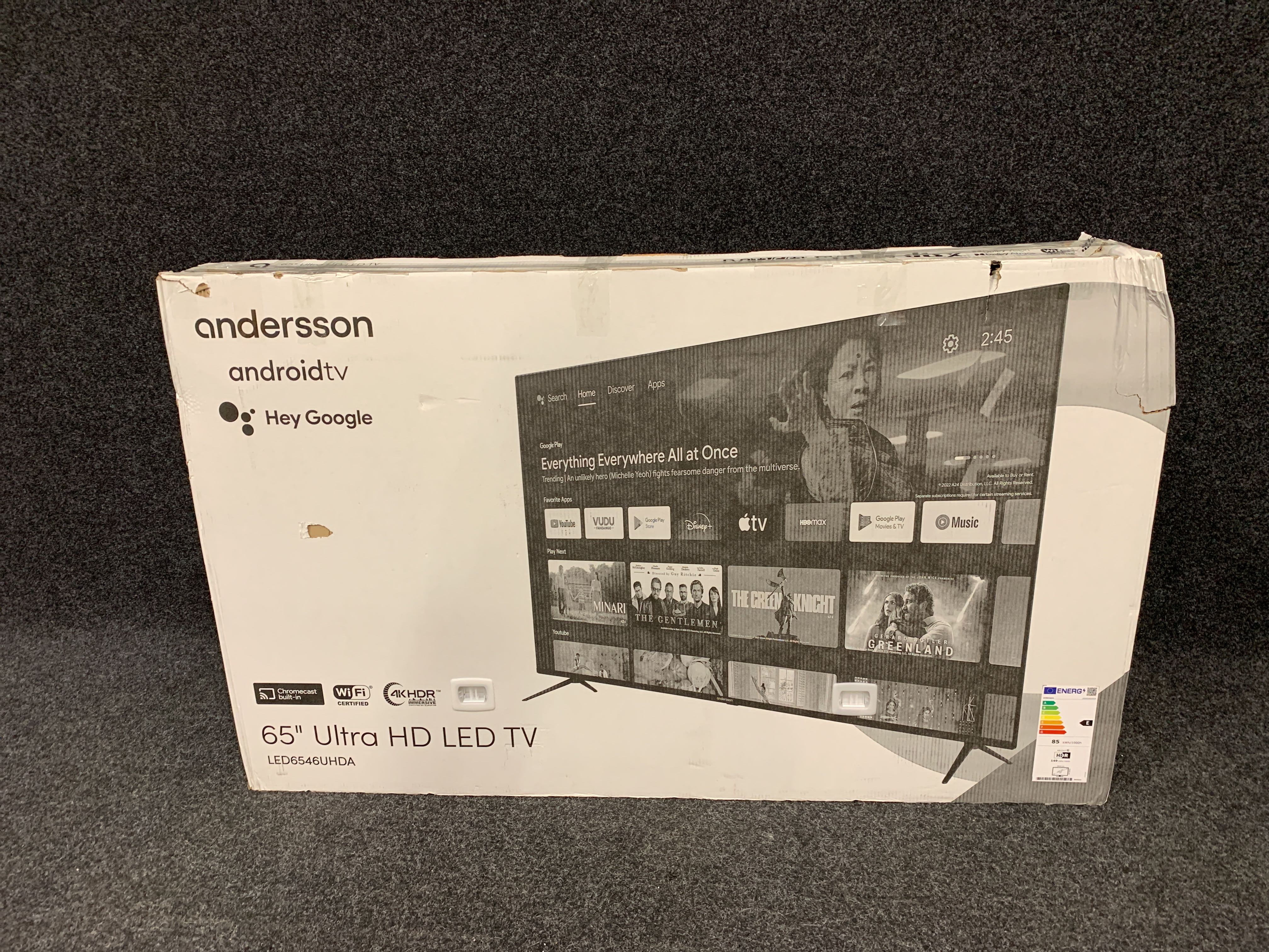 65" 4K LED TV med Android OS och inbyggd Chromecast Andersson ...