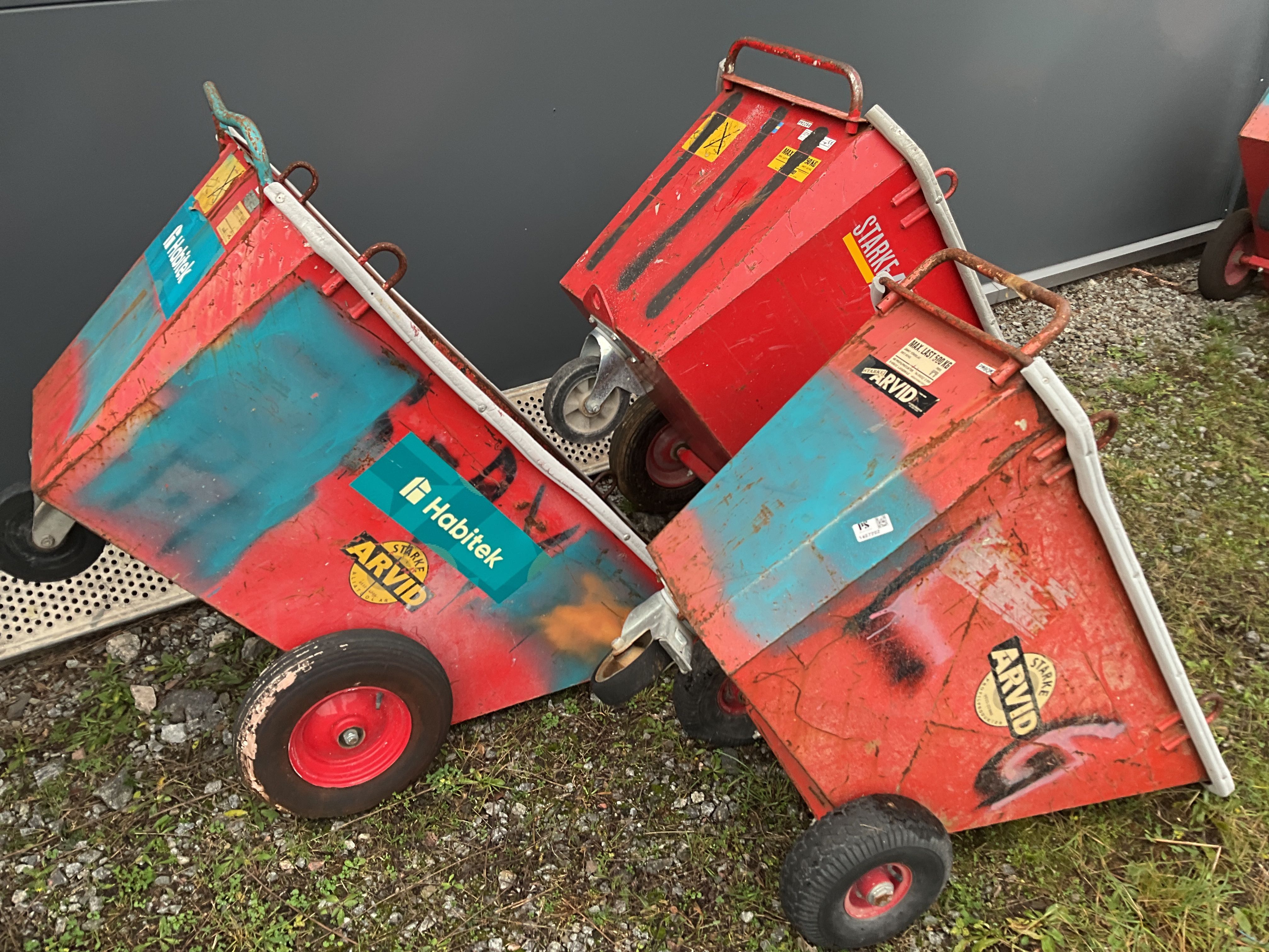 Material container on wheels 3 pcs - Starke Arvid - PS Auction - We ...
