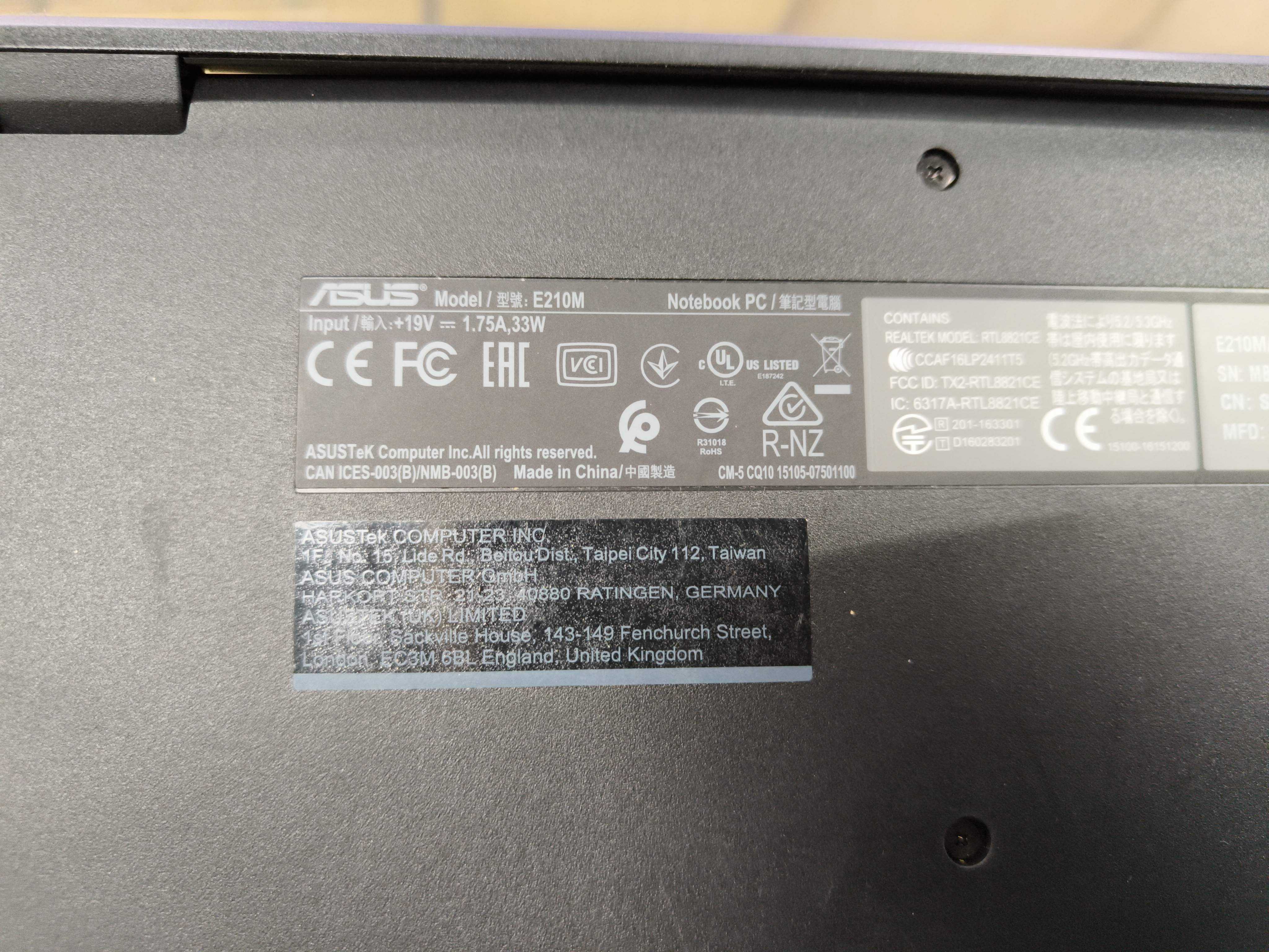 Laptop Asus E210M - Auktioner online - Nätauktioner & Konkursauktioner ...