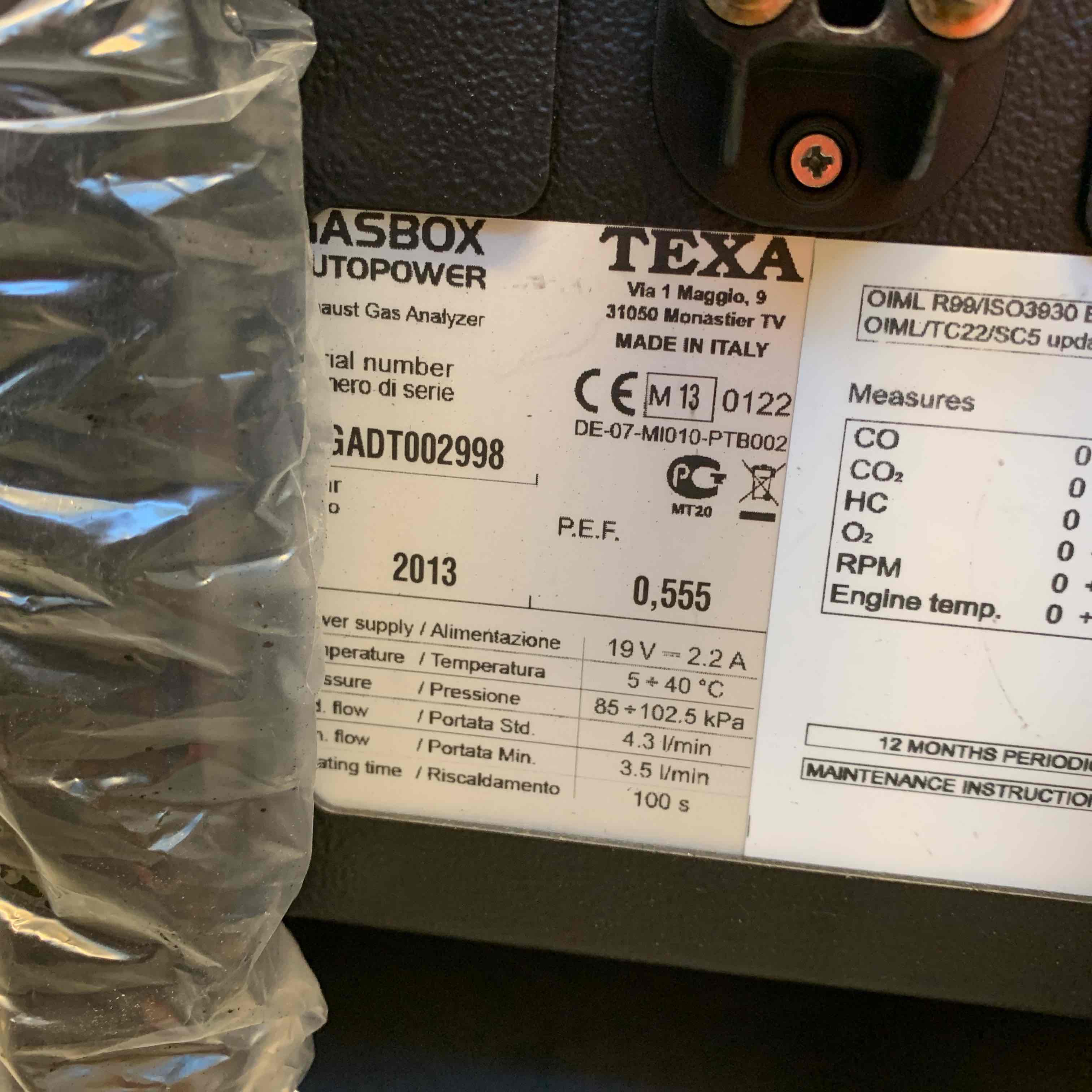 Avgastestare för bensin- och dieselbilar Texa GASBOX och OPABOX ...