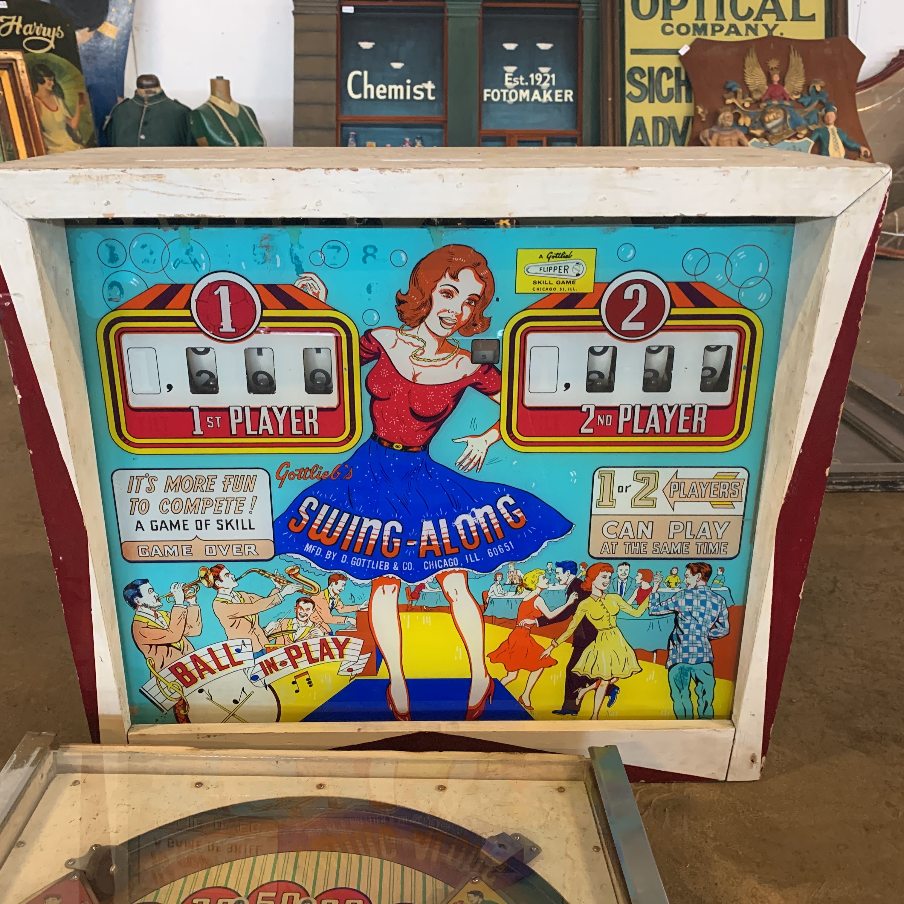 Pinball Swing-along Gottlieb -1963, repobj - PS Auction - We value the ...