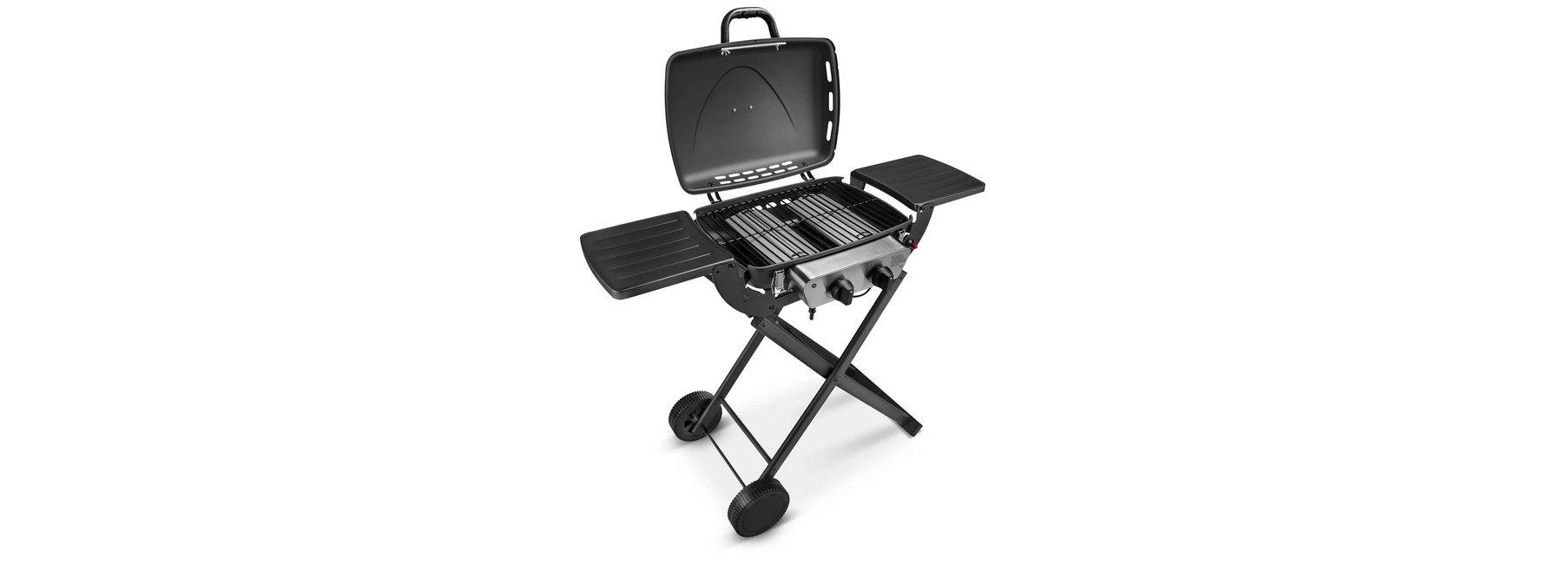 Gas grill with two burners and side table ON BBQ Portable Gas With ...