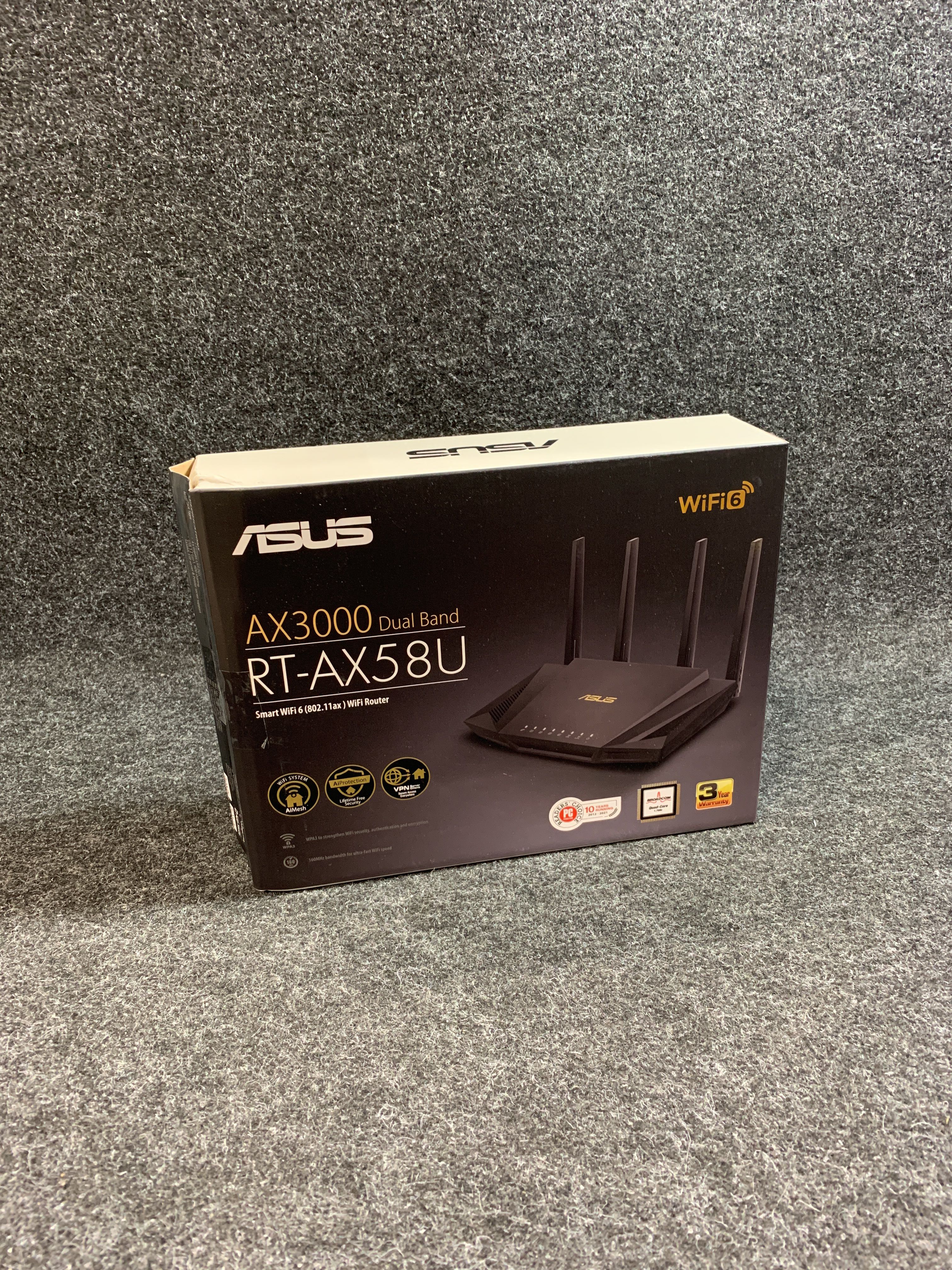 WiFi 6-router ASUS RT-AX58U AiMesh AX3000 - Auktioner online ...