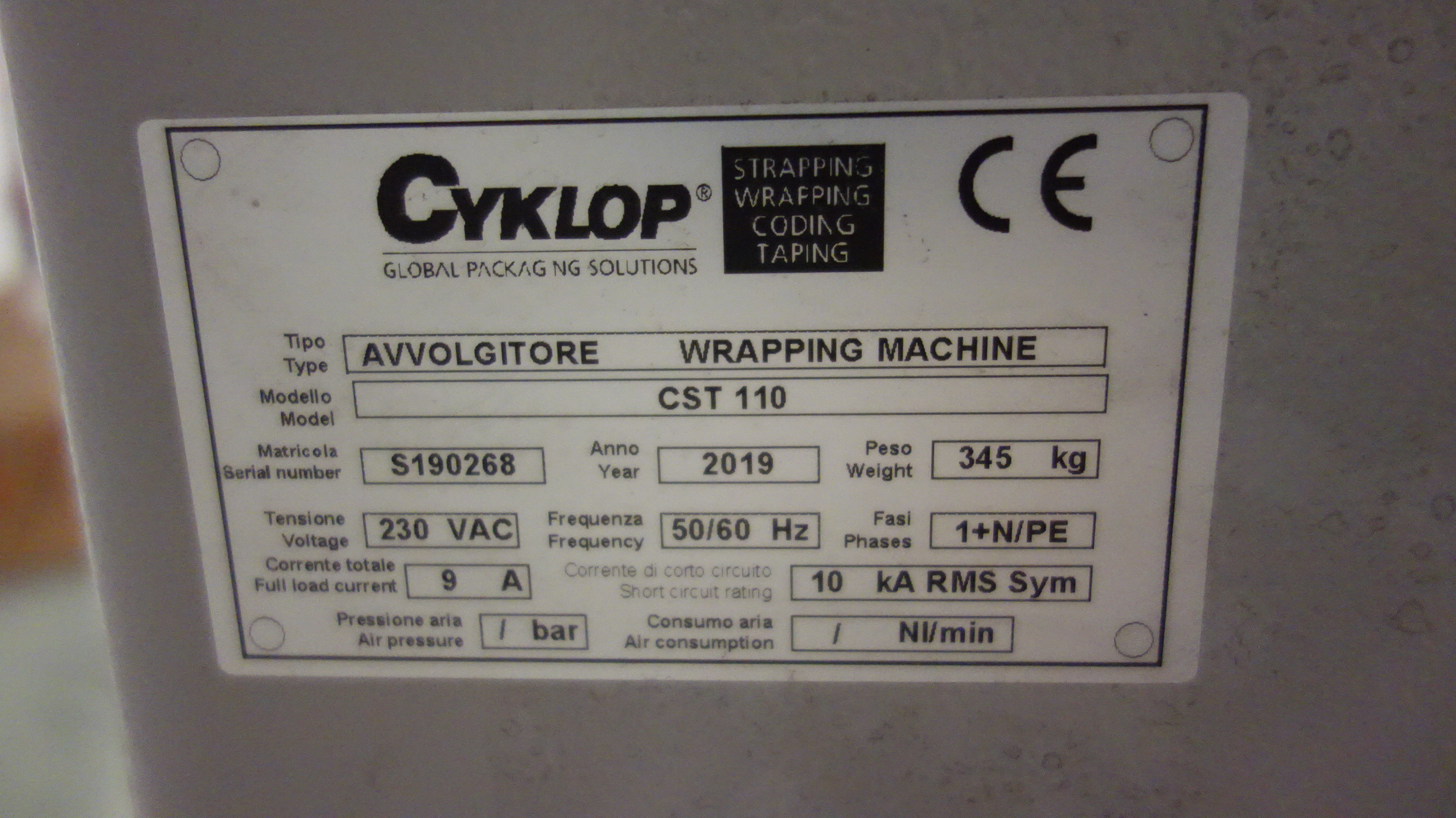 Stretch film machine Cyklop CST 110 year model 2019 - PS Auction - We ...