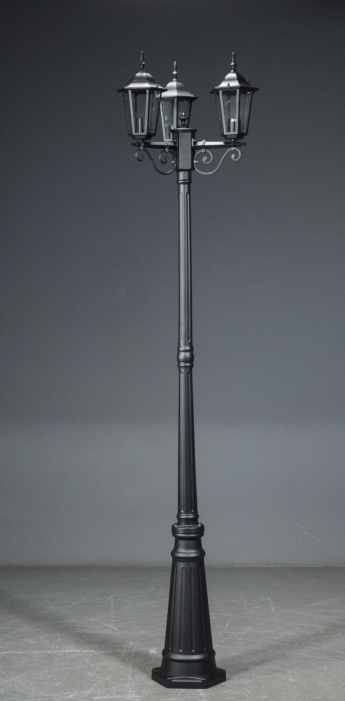 2 st Lyktstolpar 3-armade, Svart 3x40W - Fri frakt - Auktioner online ...