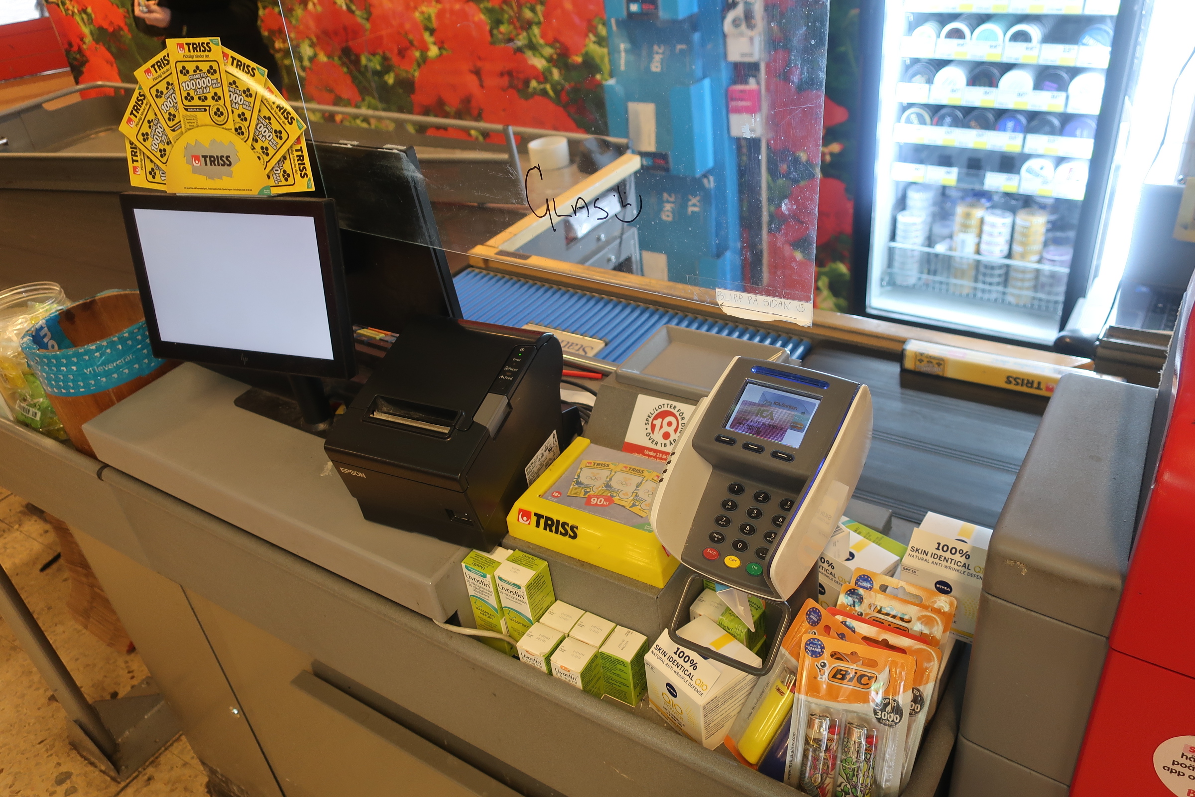 Complete cash line ITAB with scale, cash register system, cashguard ...