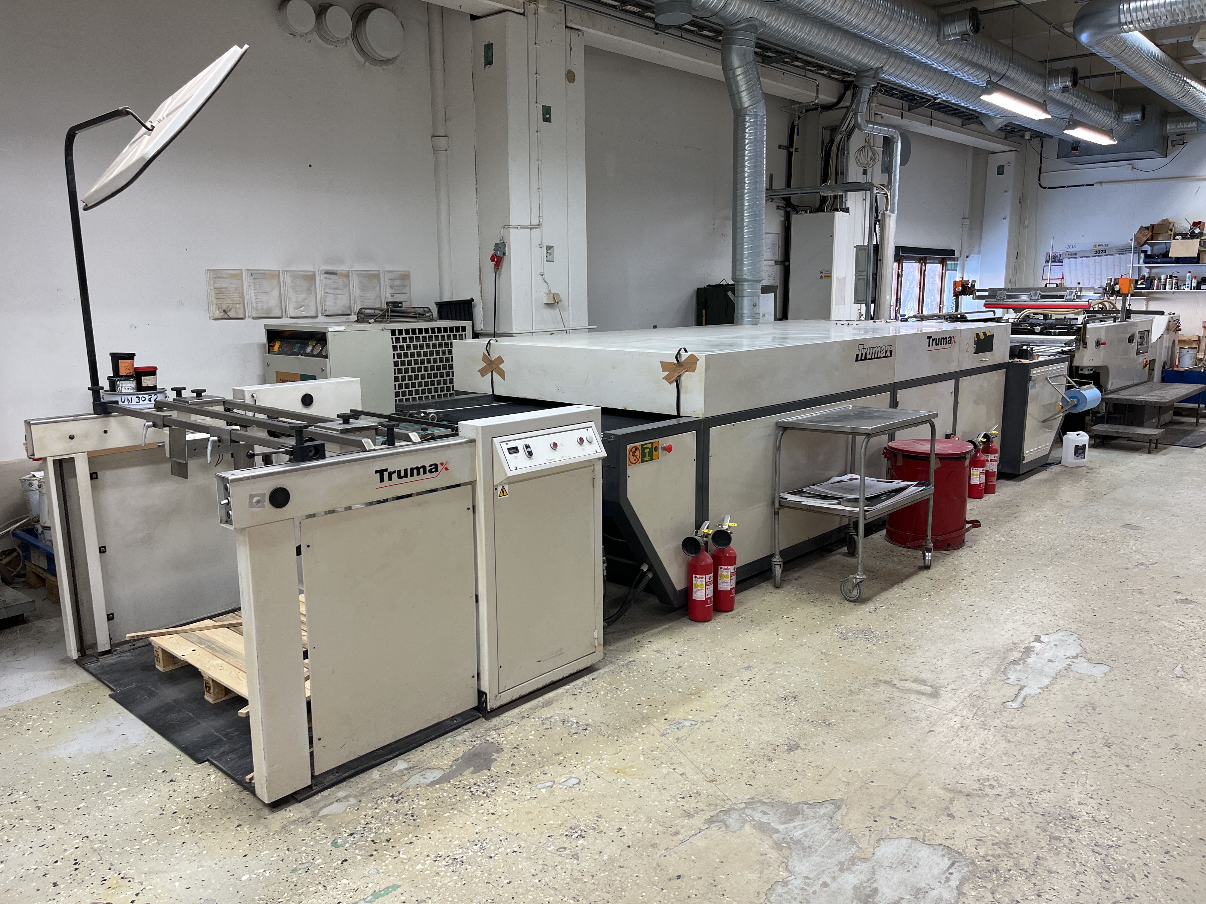 Screen printing line Sakurai, STRO-102A x Trumax - PS Auction - We ...