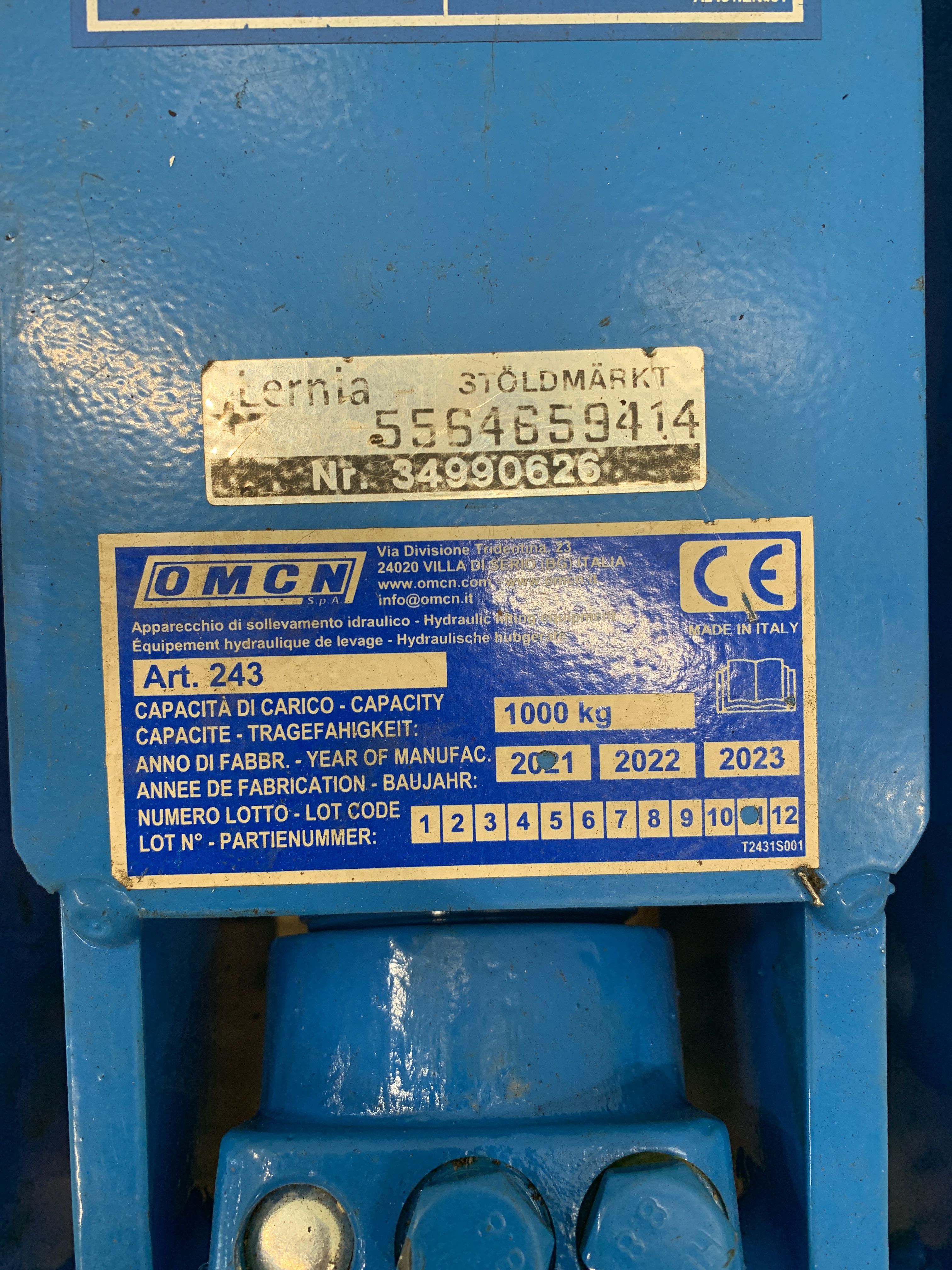 Gearbox lift OMCN 243 - PS Auction - We value the future - Largest in ...