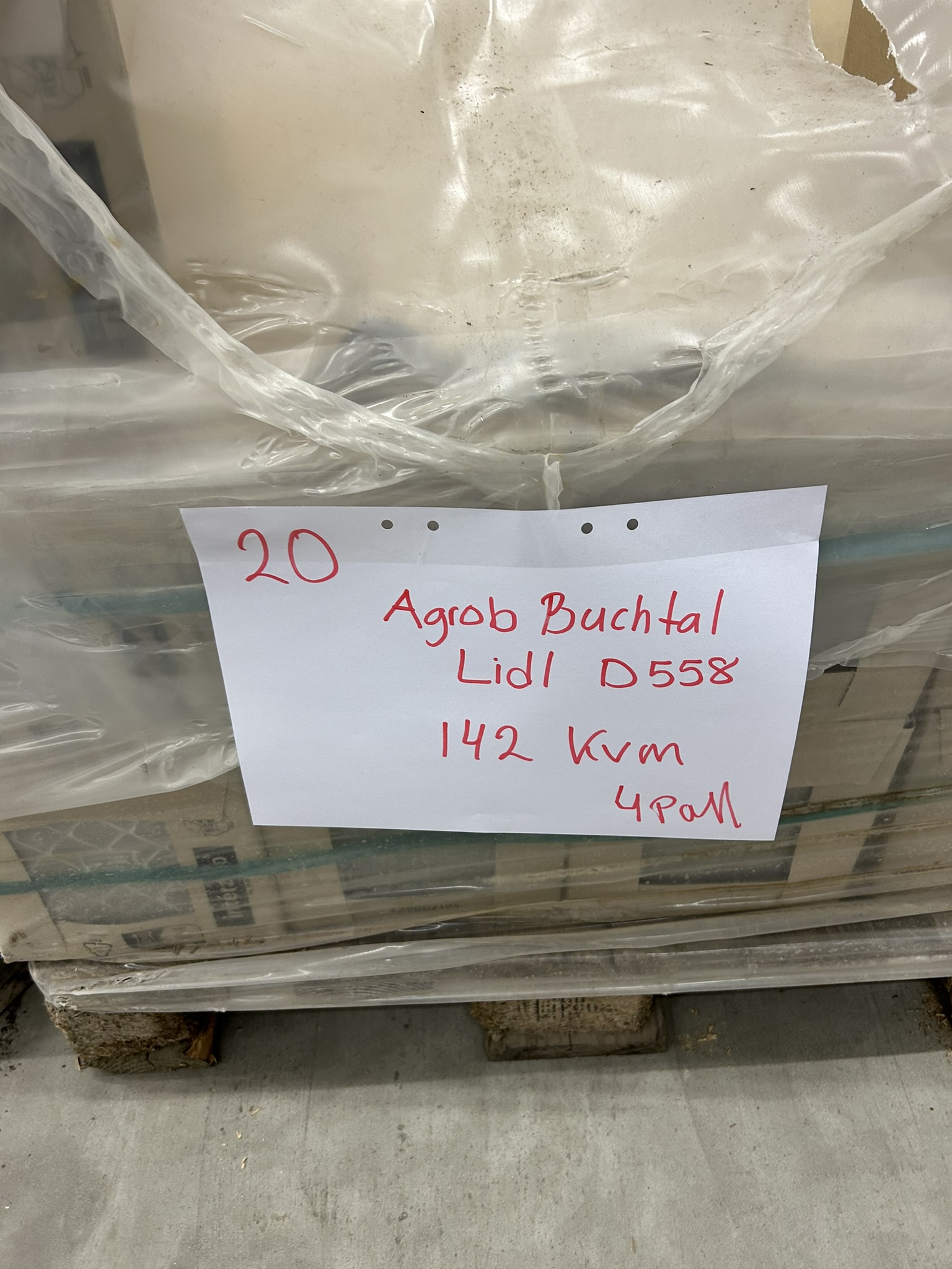 20. Agrob Buctal Lidl plate D558 medium gray R11 20x20x1.50 142 square ...