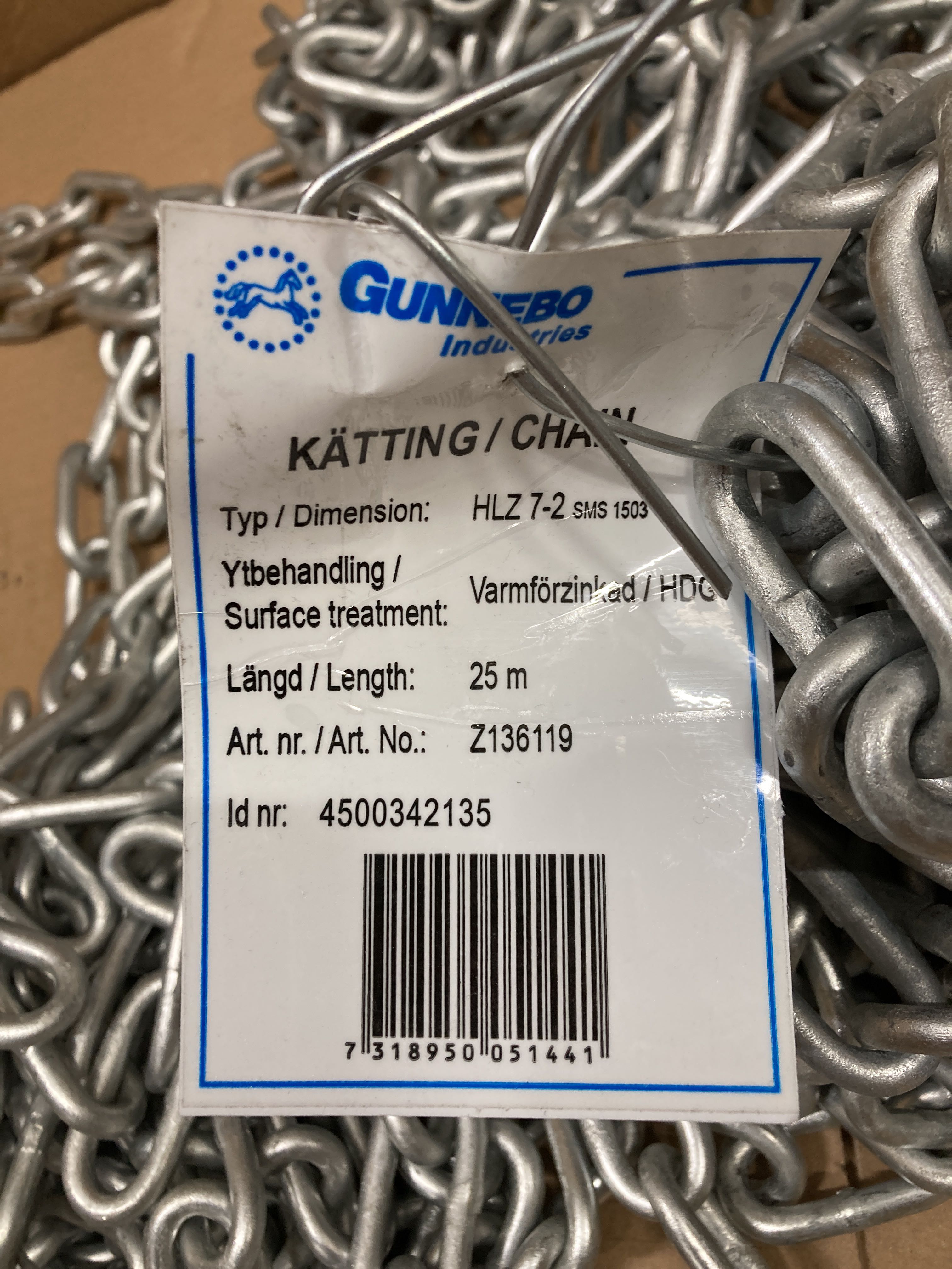 Chain Gunnebo 25 and 50 meters - PS Auction - We value the future ...