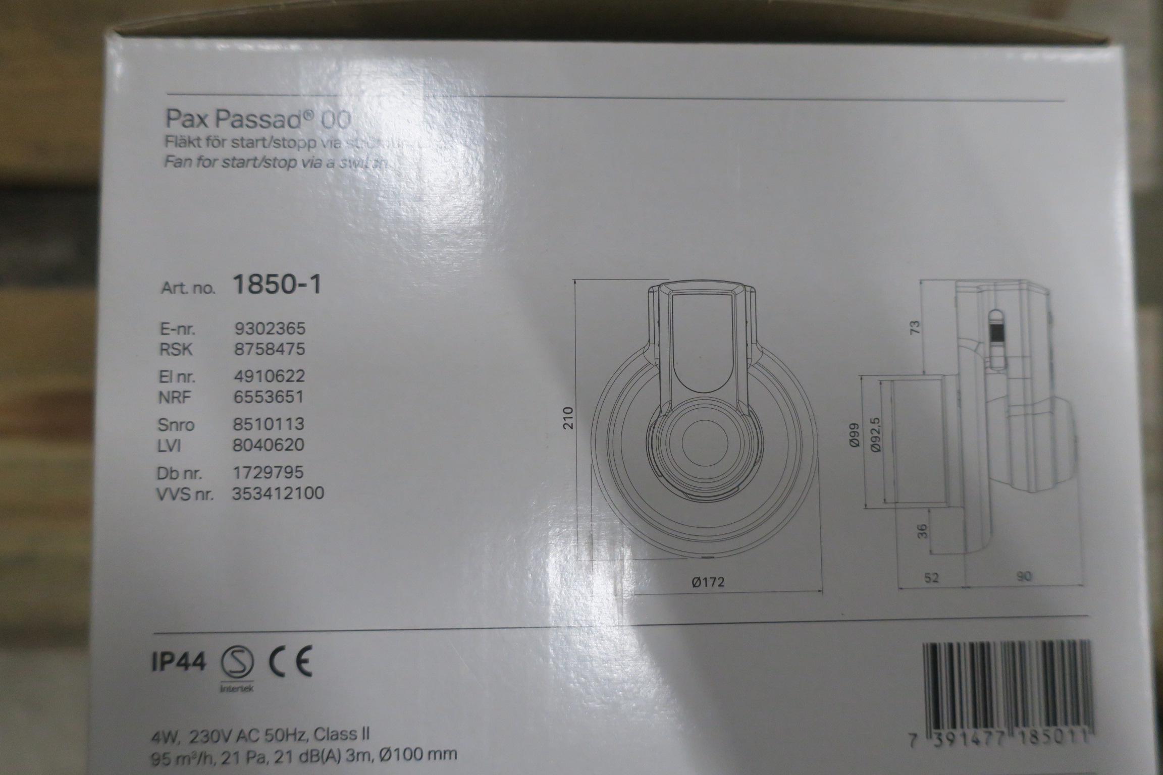 2 bathroom fans PAX Passad 00 - PS Auction - We value the future ...
