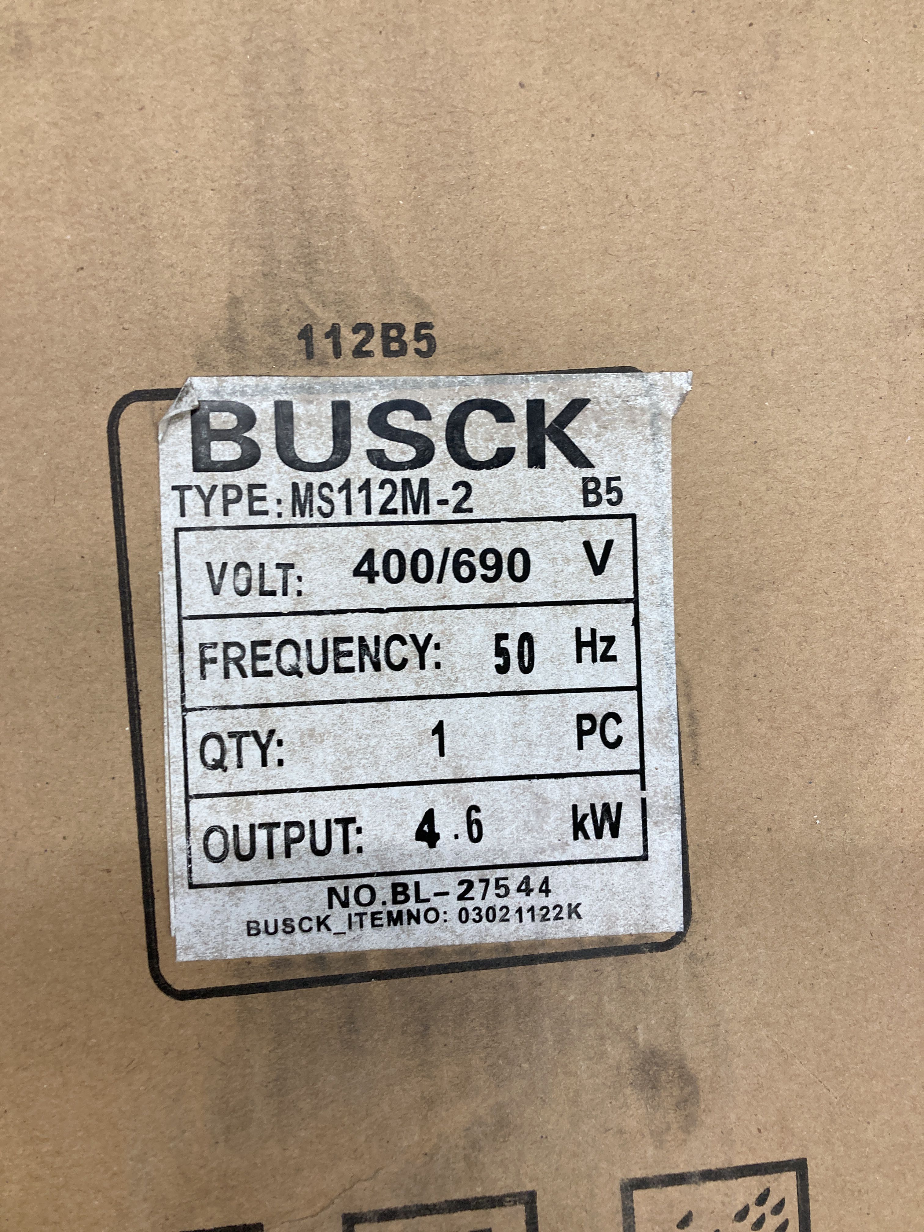 Electric motor Busck MS112M-2 B5 4.6kW - PS Auction - We value the ...
