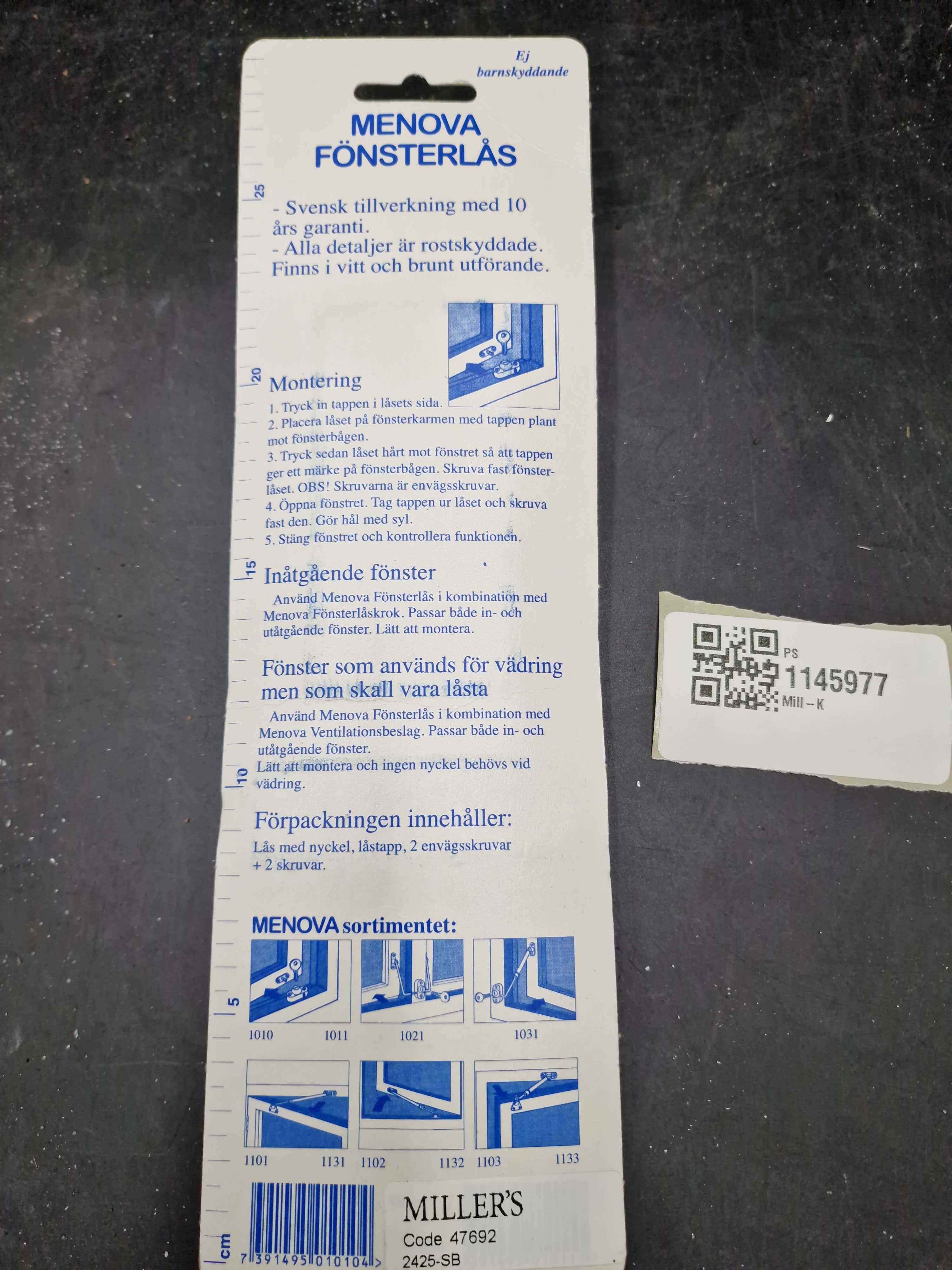 10 st Menova fönsterlås - Frakt ingår - Auktioner online - Nätauktioner & Konkursauktioner | PS ...
