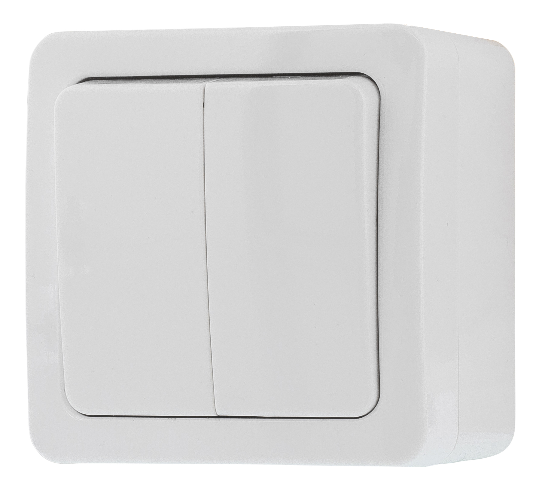 30 pcs IP54 switch with two buttons, surface, crown, white - Free ...