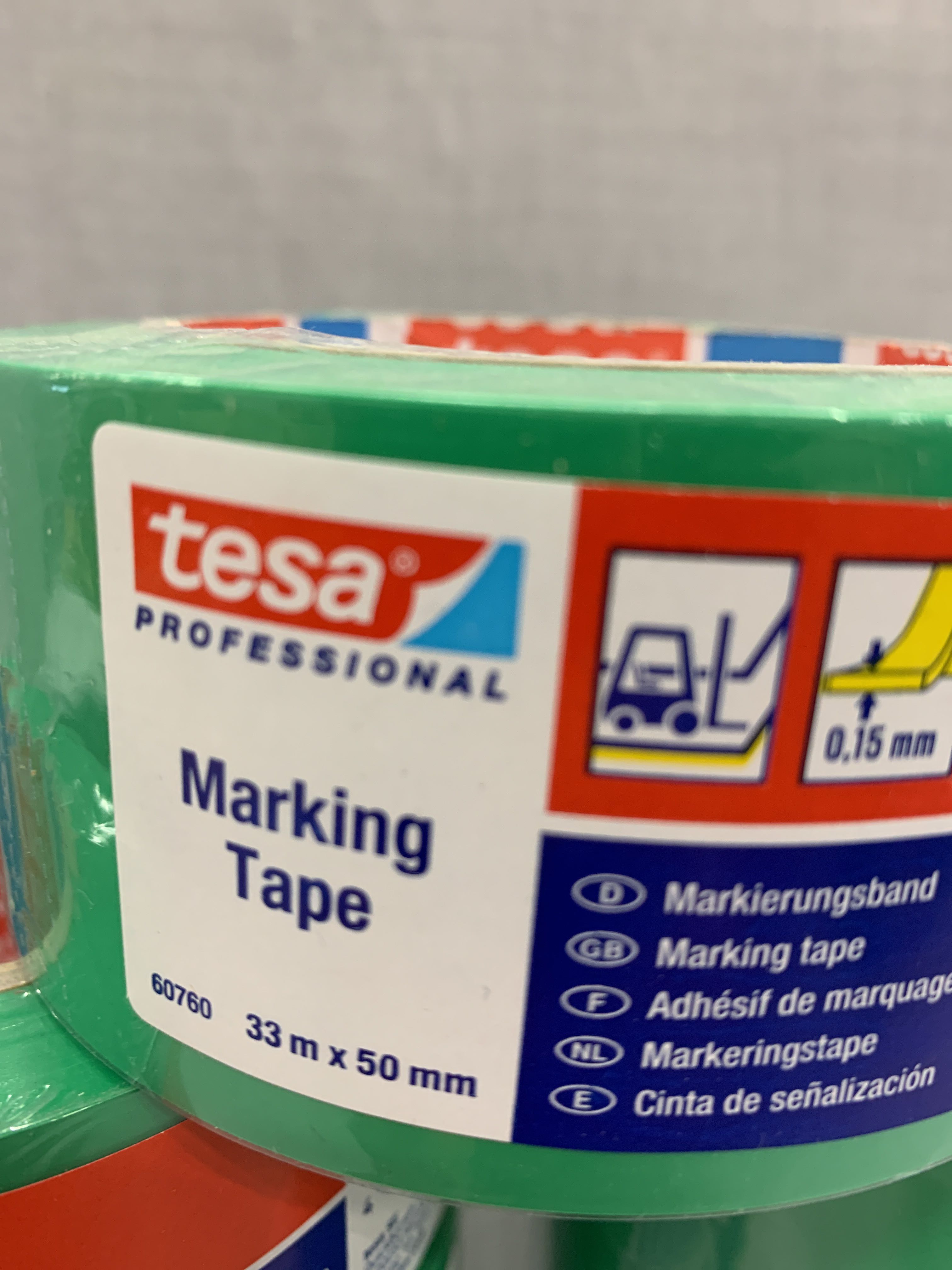 11 rolls Floor marking tape, 50mm x 33m, Dark green, Tesa - PS Auction ...