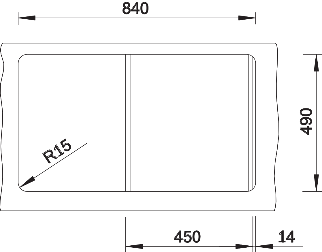 Sink - Blanco Zenar 45 S Infino, Silgranit, Rock Grey, Right - PS ...