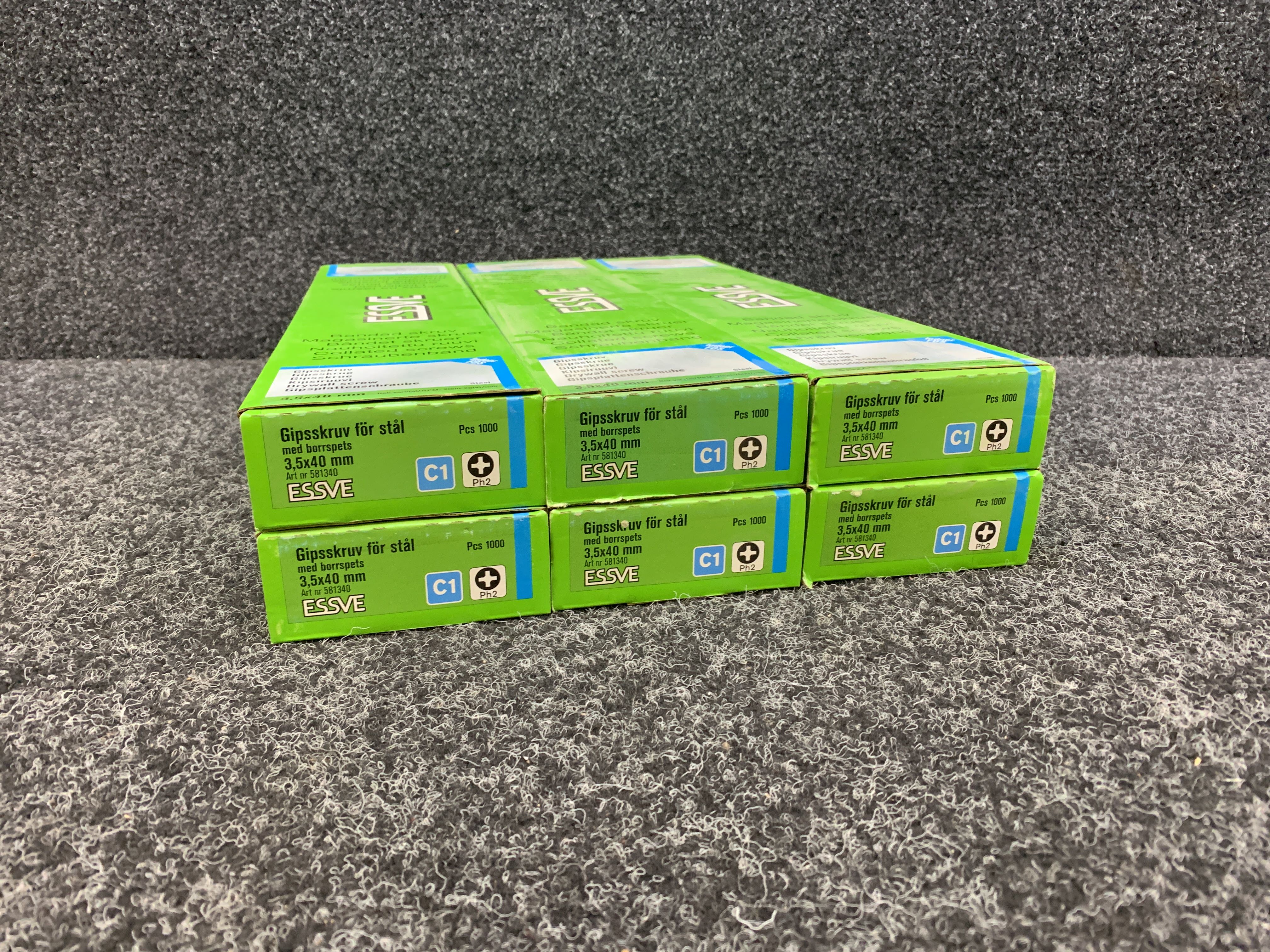 6 pcs Packs banded drywall screw 3.5x40mm, Essve - PS Auction - We ...