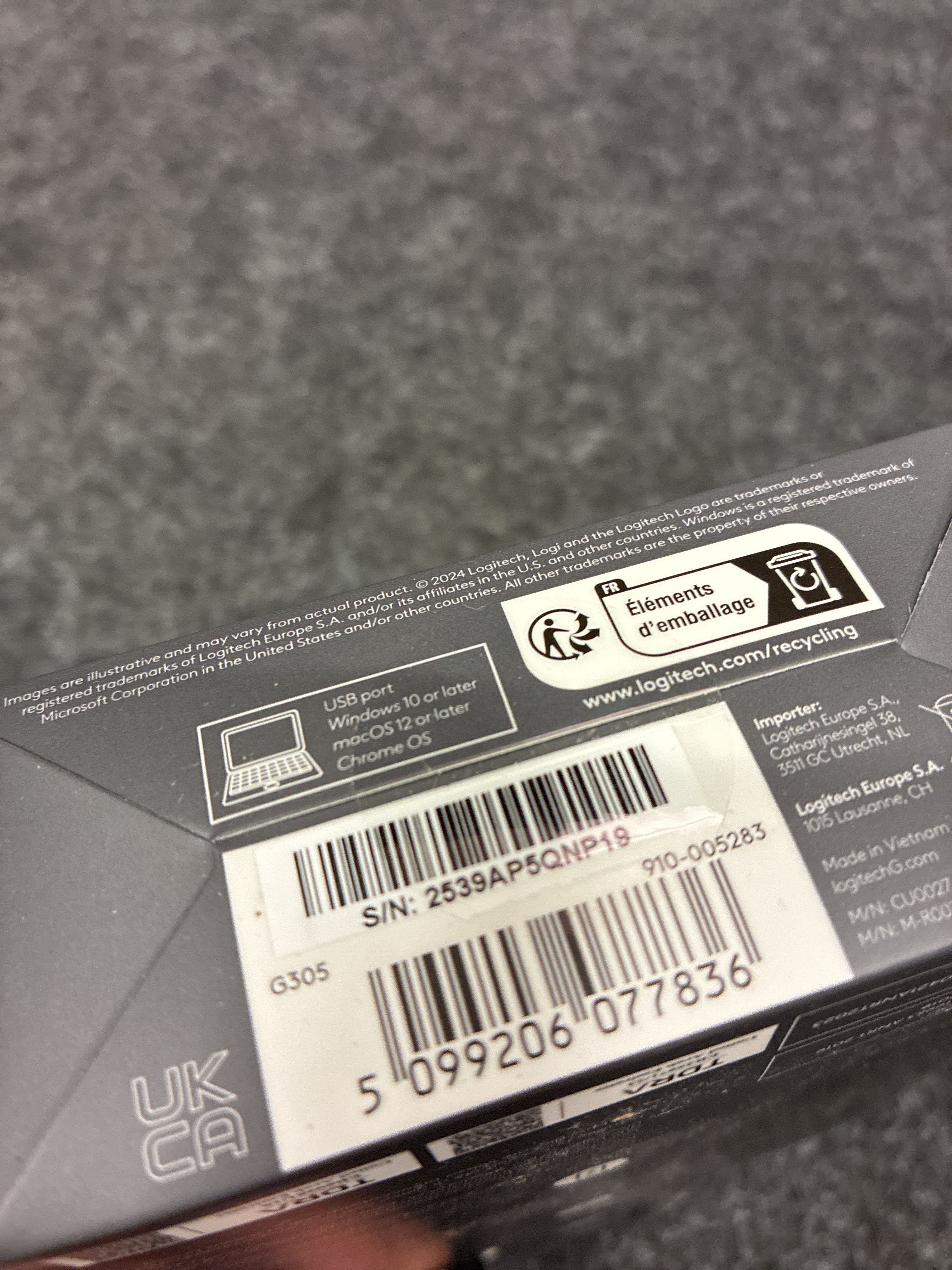 Gaming mouse Logitech G305 Lightspeed Wireless (black) - PS Auction ...