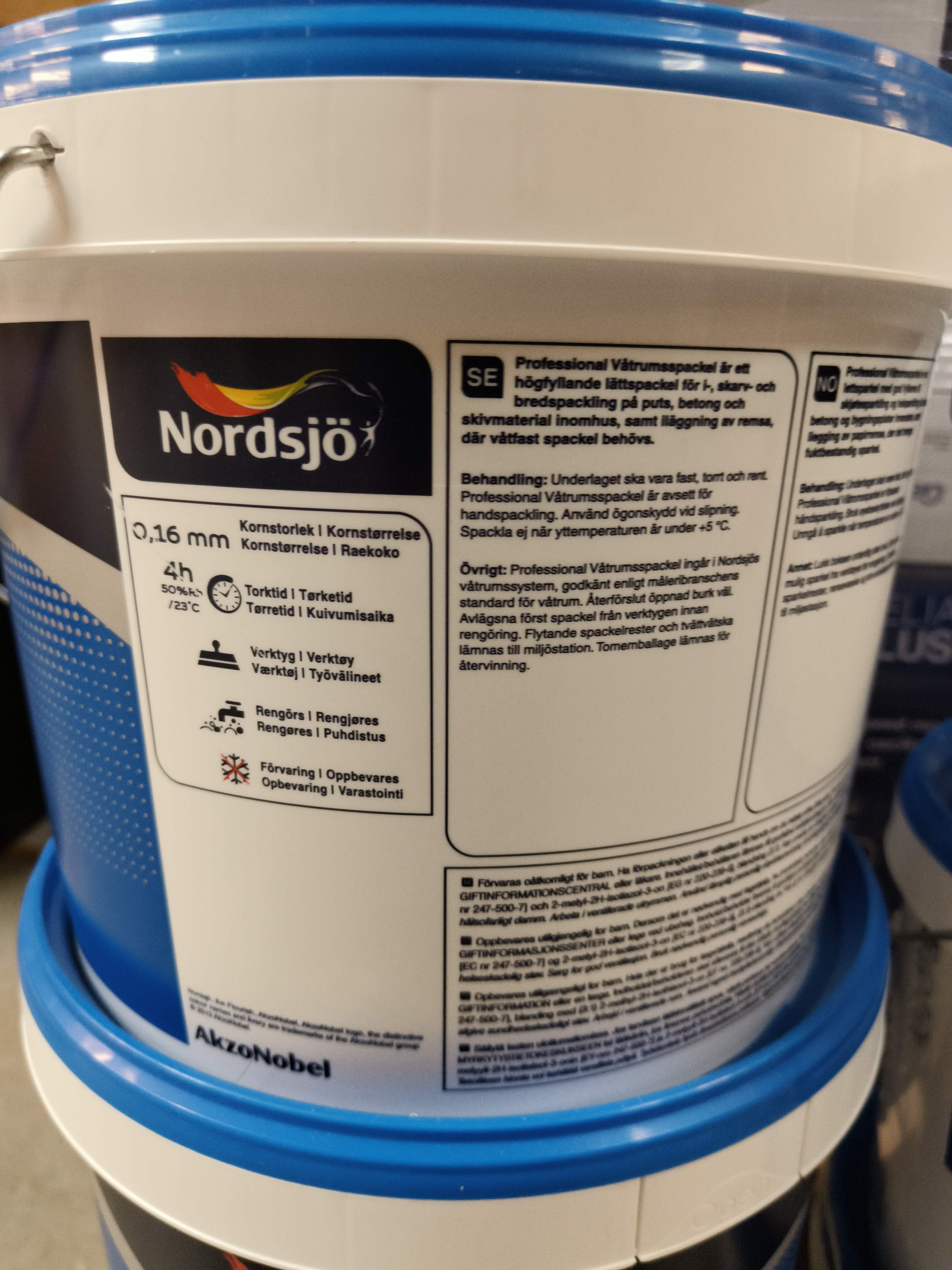 Våtrumspackel Nordsjö Professional Våtrum - 60 Liter - Auktioner online ...