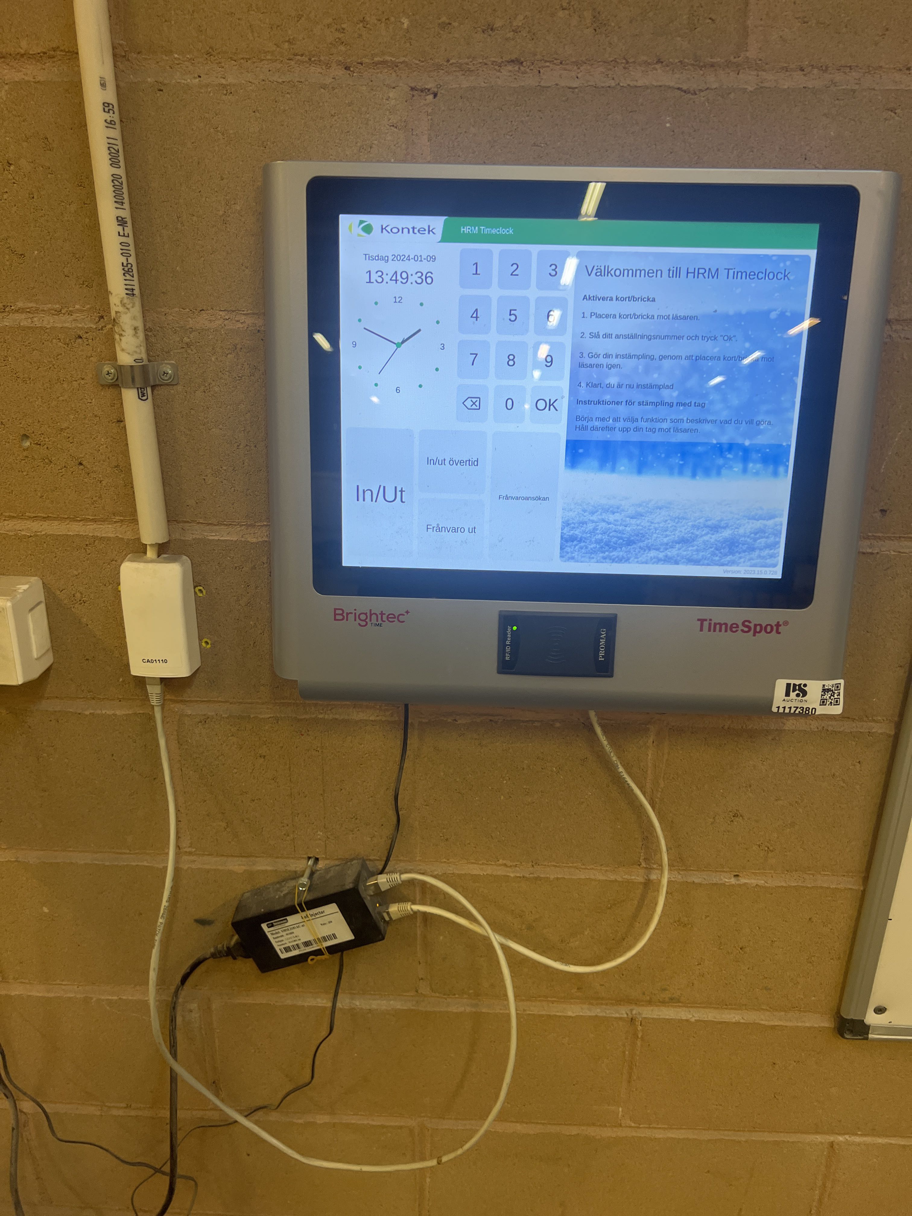 Stämpelklocka - Brightec Timespot - Auktioner online - Nätauktioner & Konkursauktioner | PS Auction