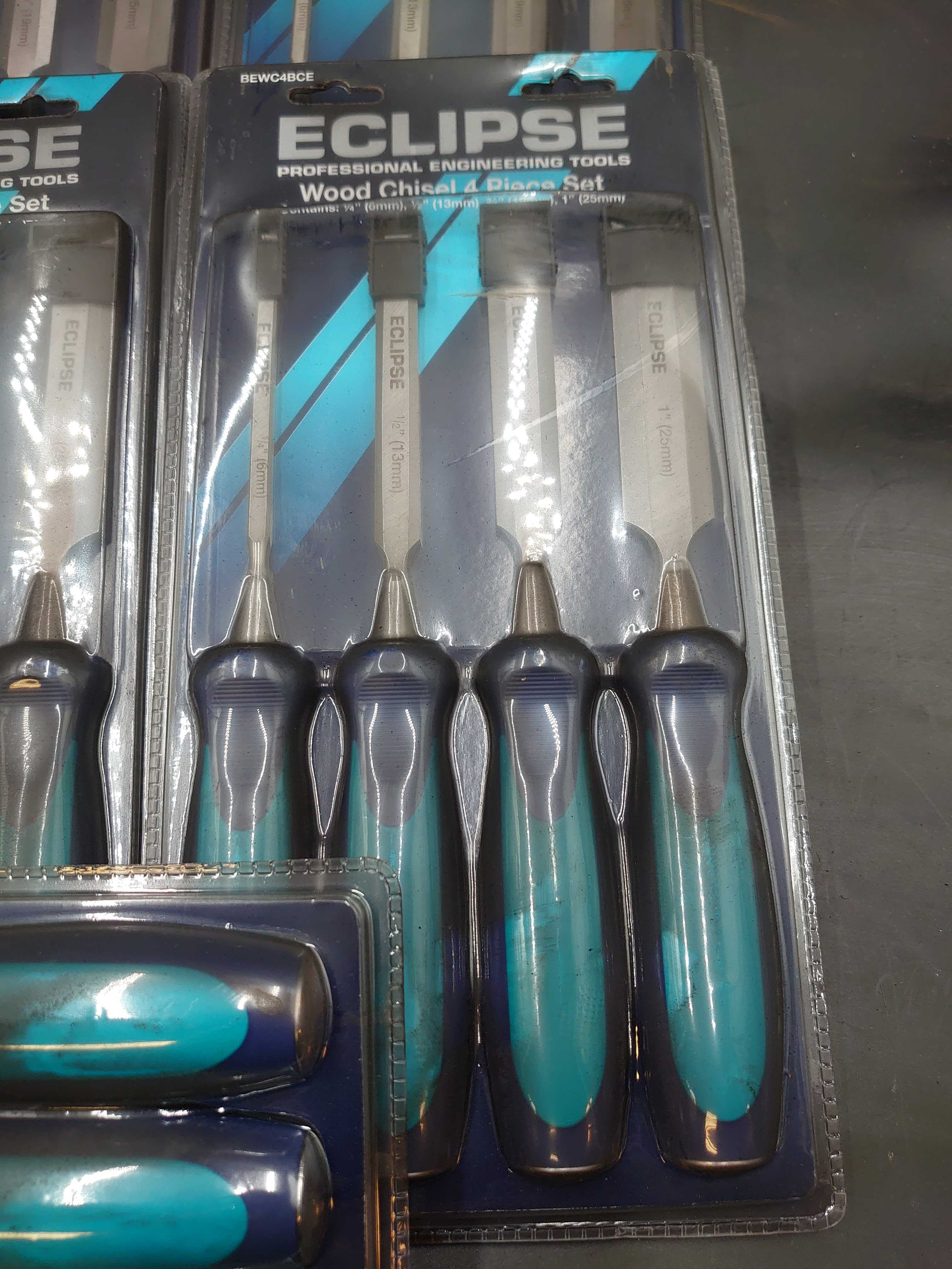 7 pcs 4-pack Eclipse wood chisel set 4 parts- Shipping included - PS ...