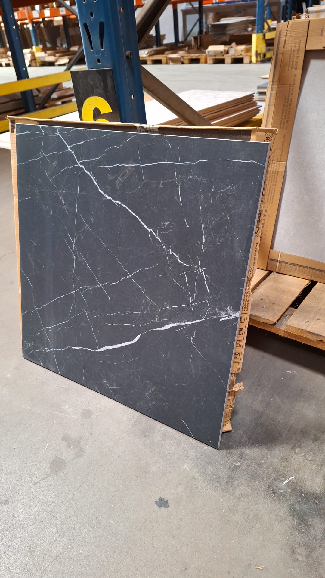 Black matte marble, granite ceramic, 100 square meters, 60x60 - PS ...