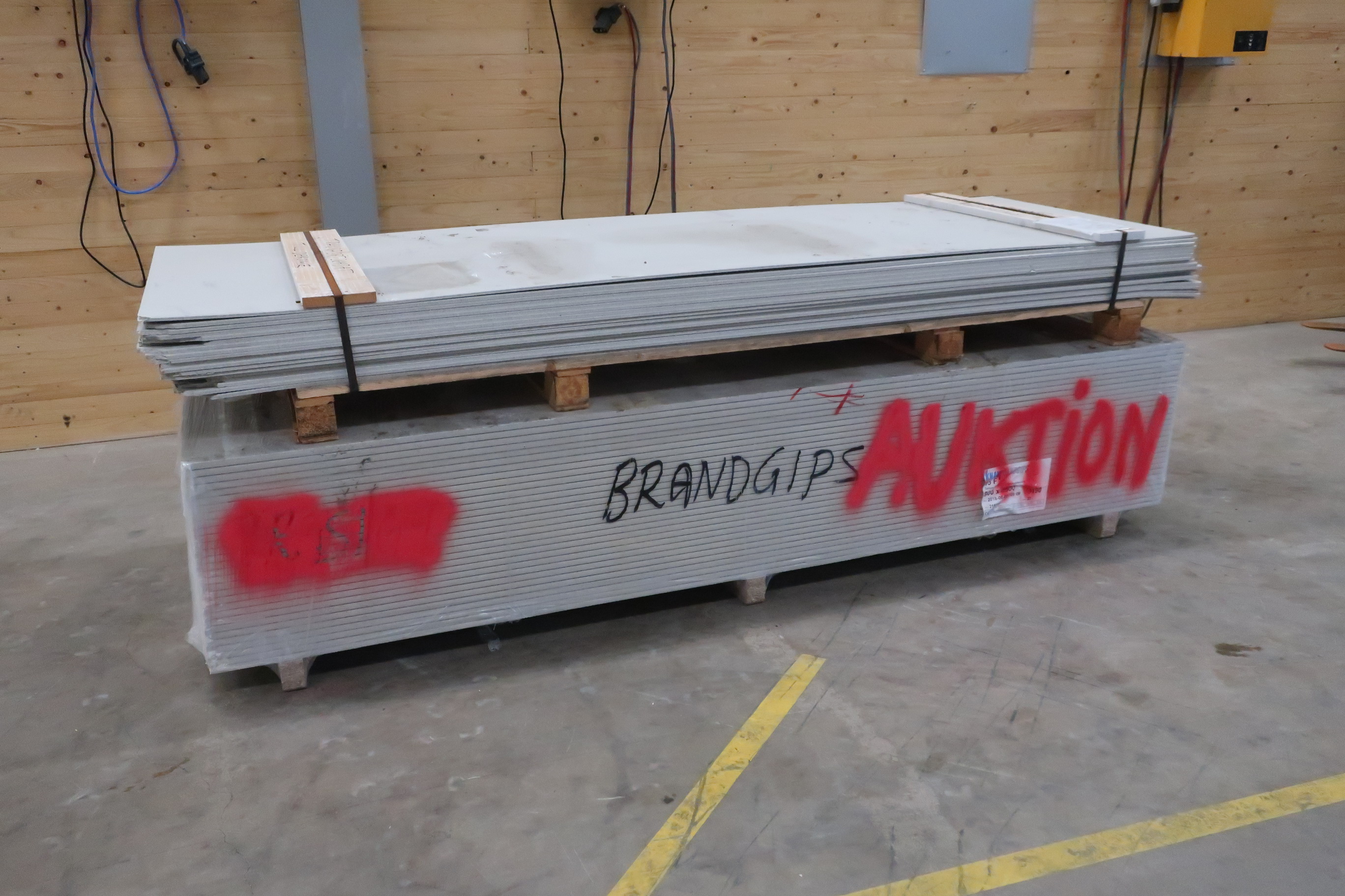 Sortiment med gipsskivor (brandgips & fibercementskivor) - Auktioner ...