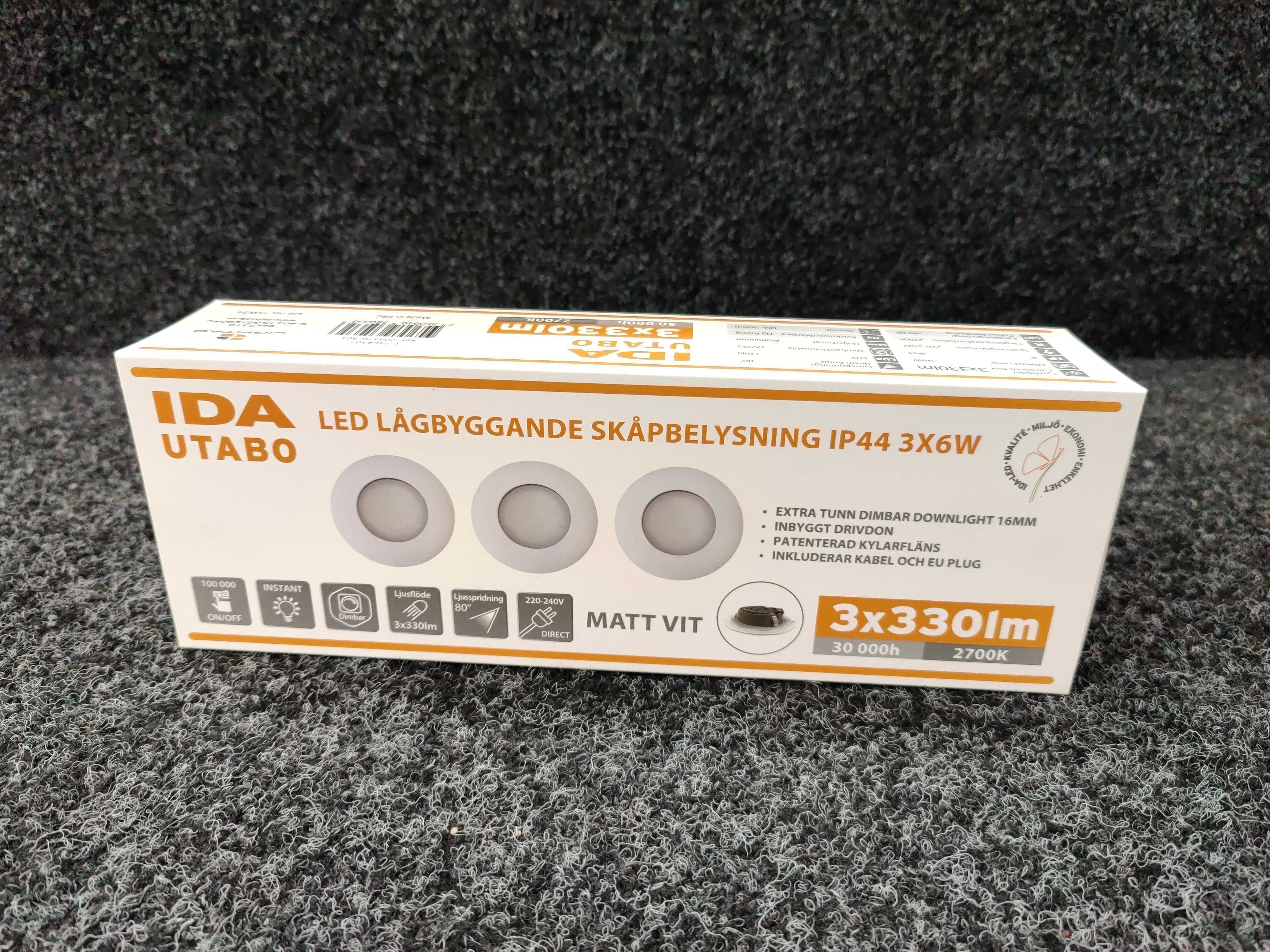 3 st Downlight IDA Utabo LED IP44 2700K - Auktioner online ...