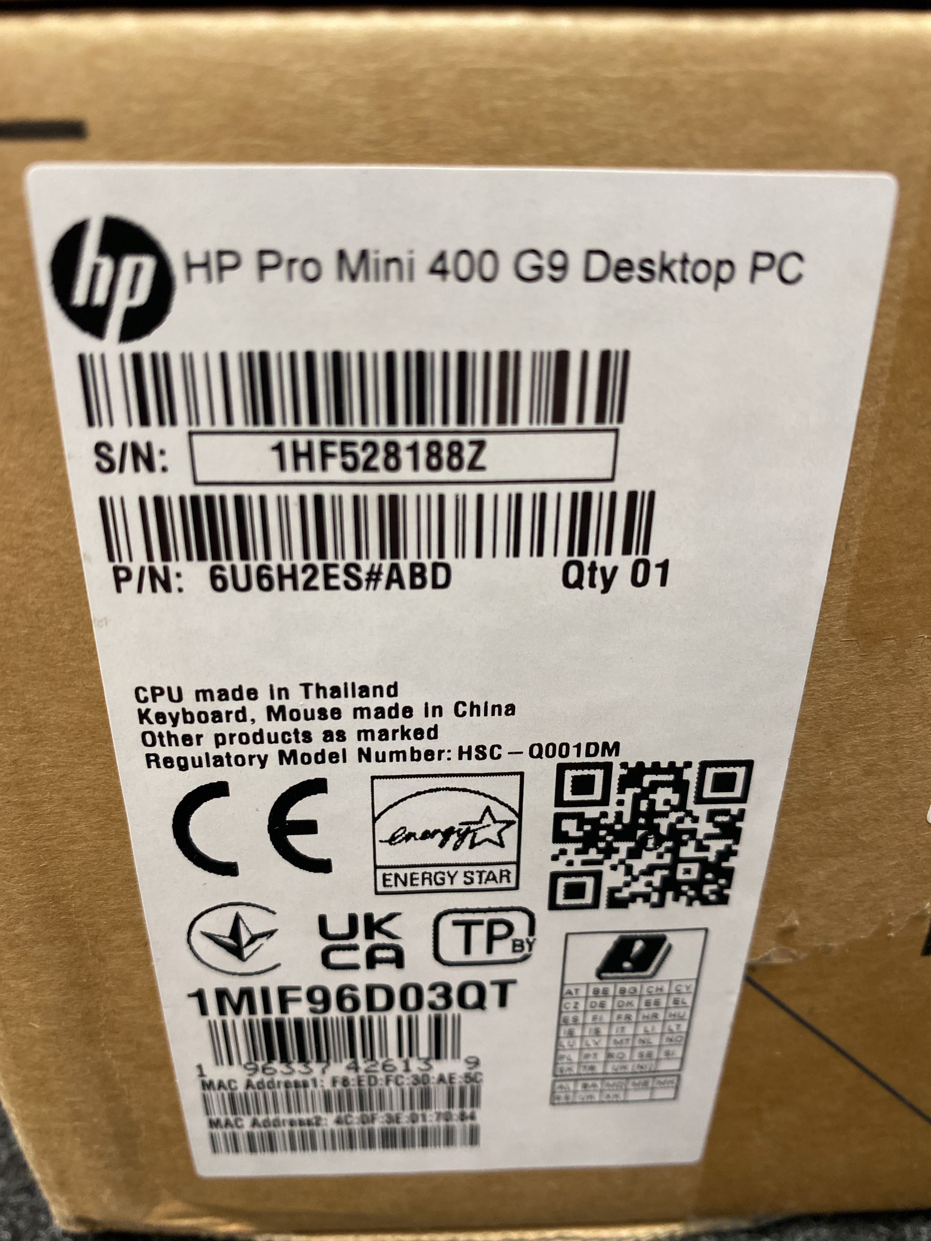 Computer HP Pro Mini 400 G9 Desktop PC - PS Auction - We value the future - Largest in net auctions