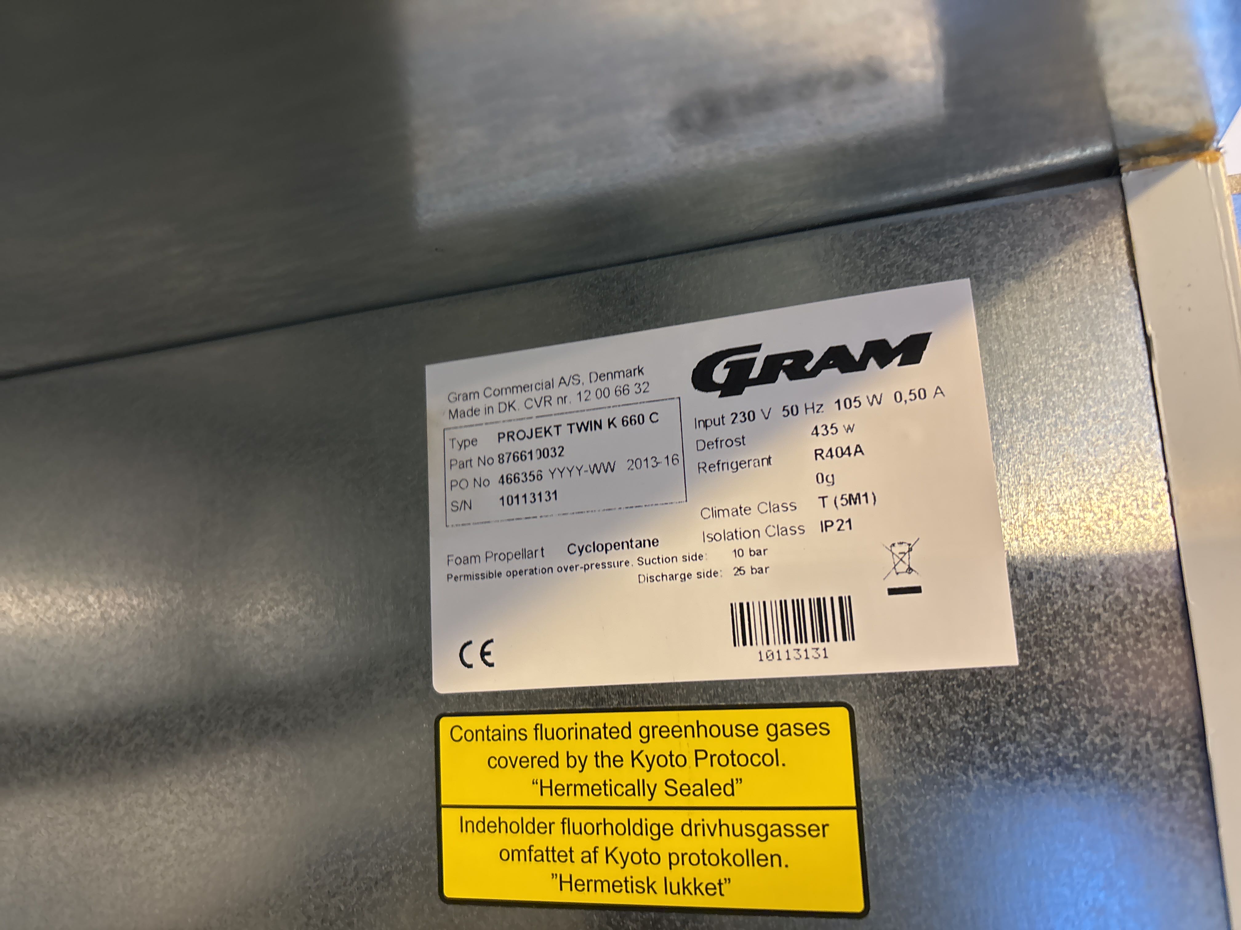 Refrigerator for central system – Gram Project Twin K 660 C - 2013 - PS ...