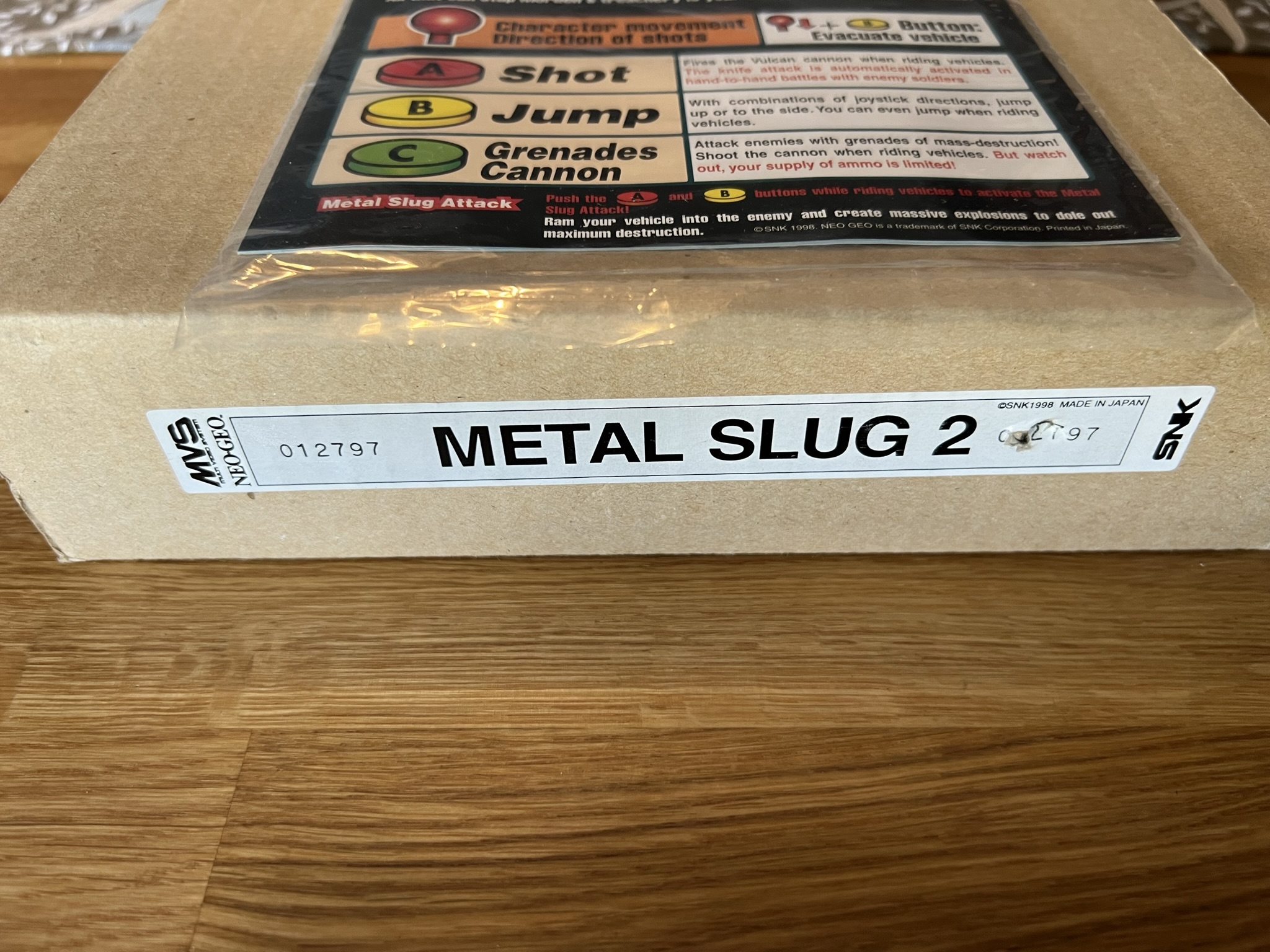 Neo Geo MVS Metal Slug 2 matching numbers - PS Auction - We value the ...