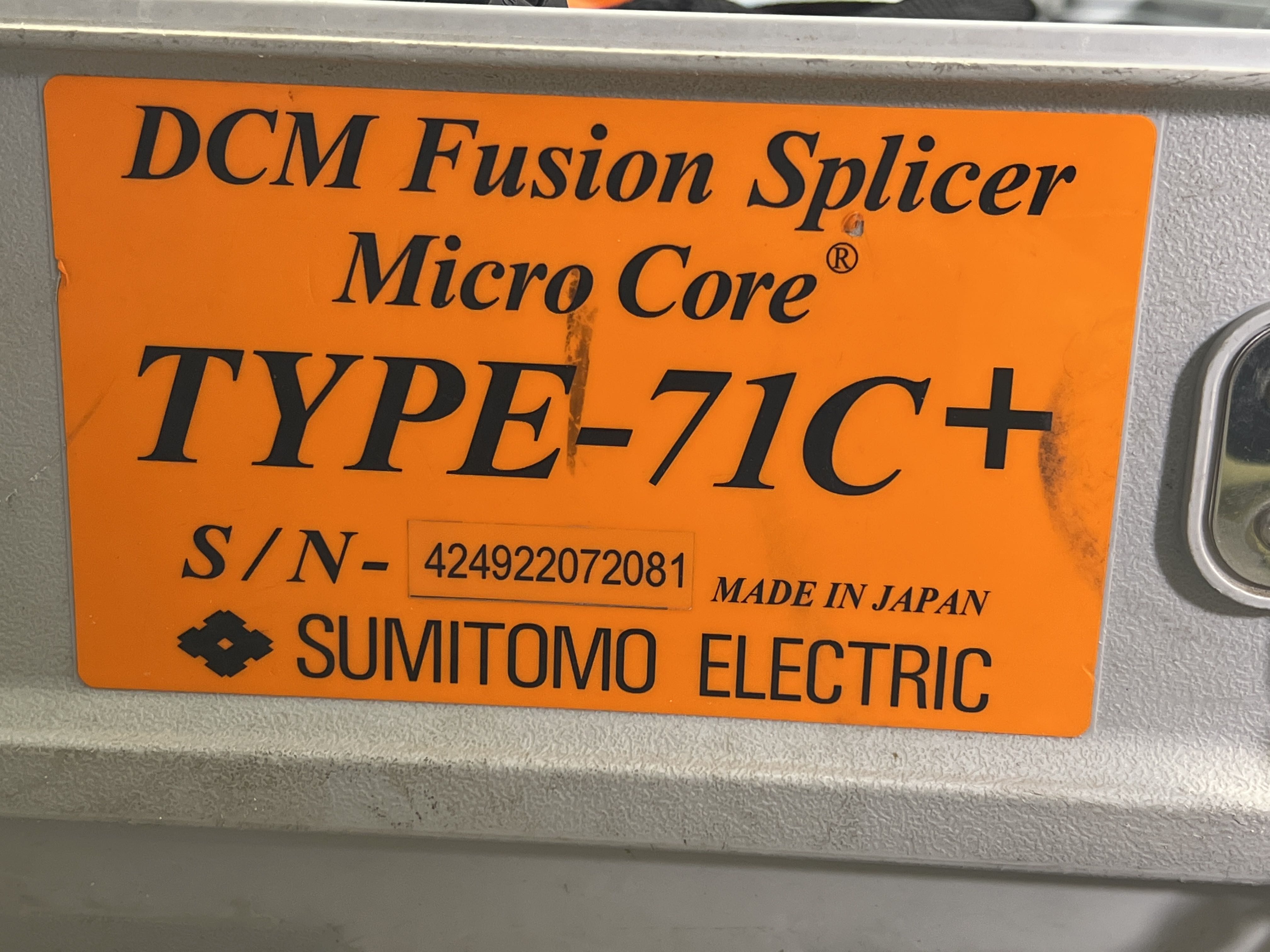 Fiber weld Sumitomo Type-71C+ - PS Auction - We value the future ...